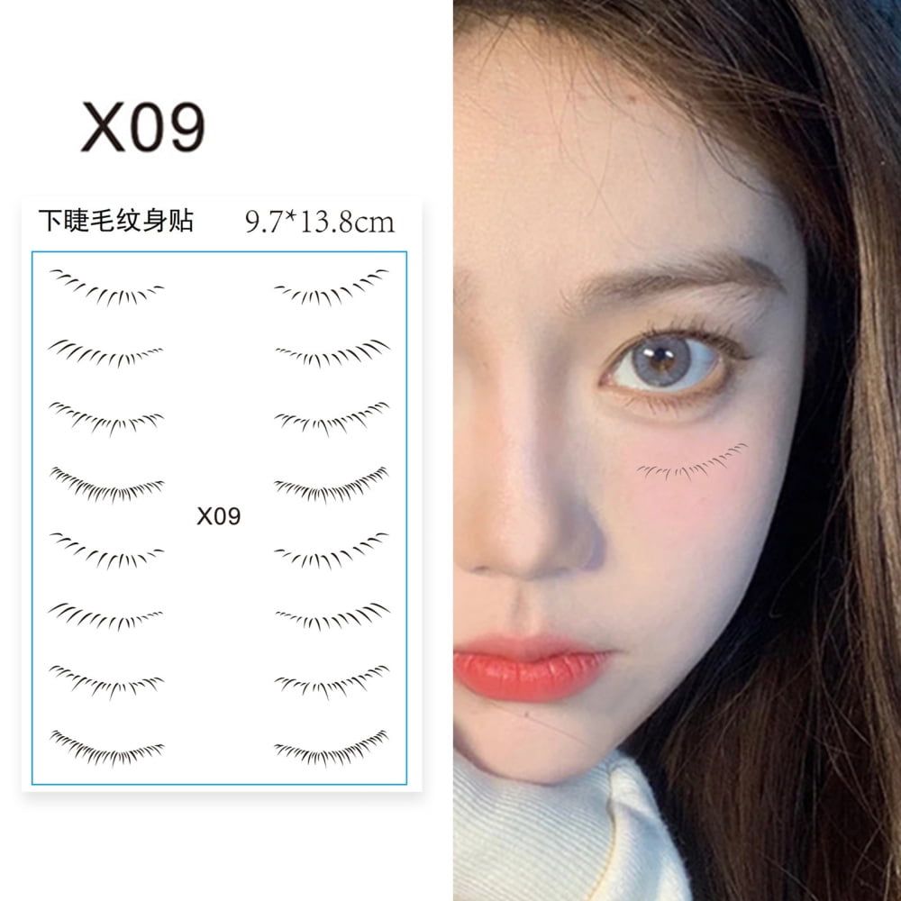 False Lower Eyelashes Stickers False Bottom Lashes Lower Lashes Strip ...
