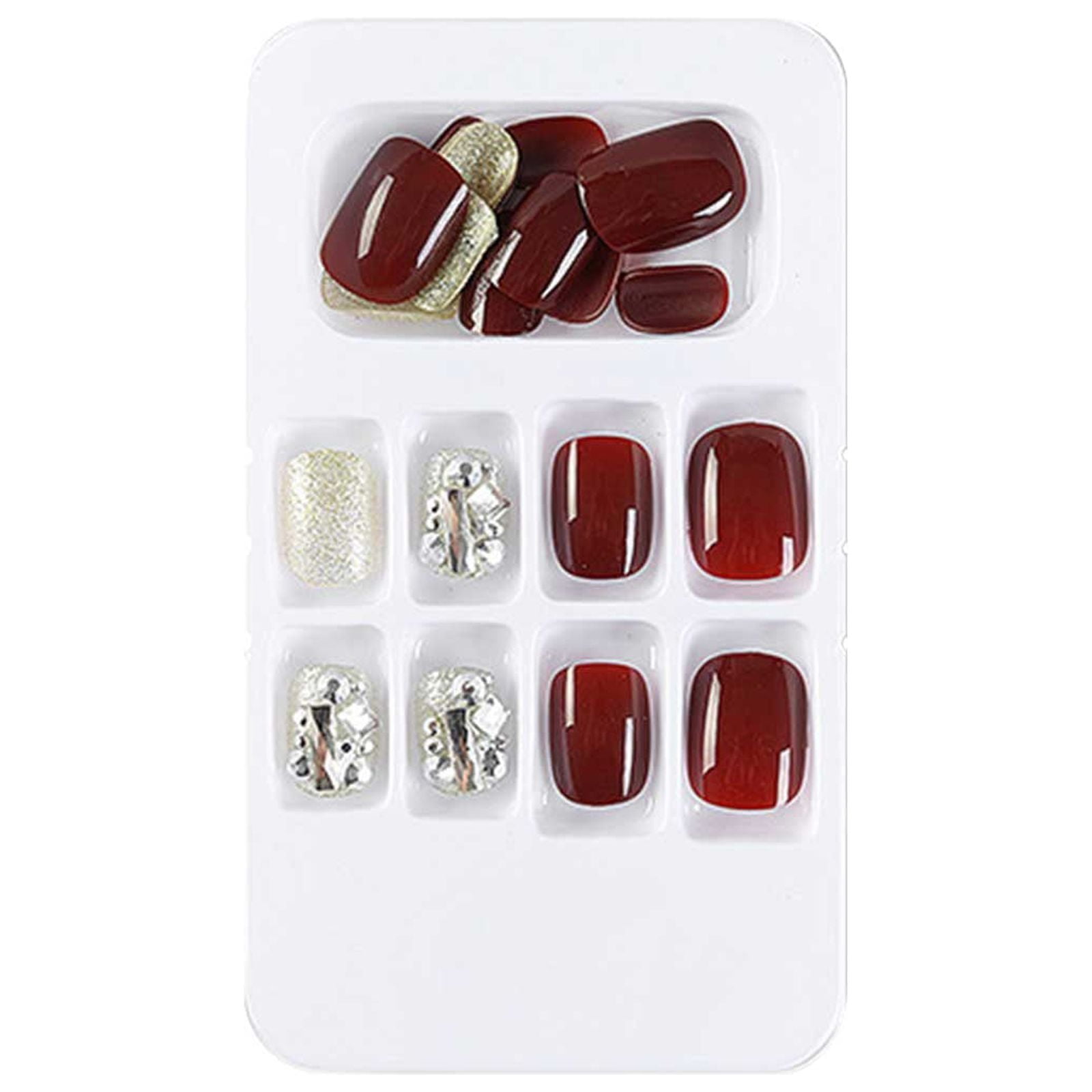 False Nails Extra Long Ballerina Nails Glitter Long Artificial Nail ...
