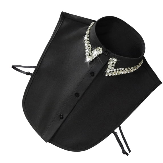 False Neck Collar Accessory For Women Rhinestones Embellished Polyester ...