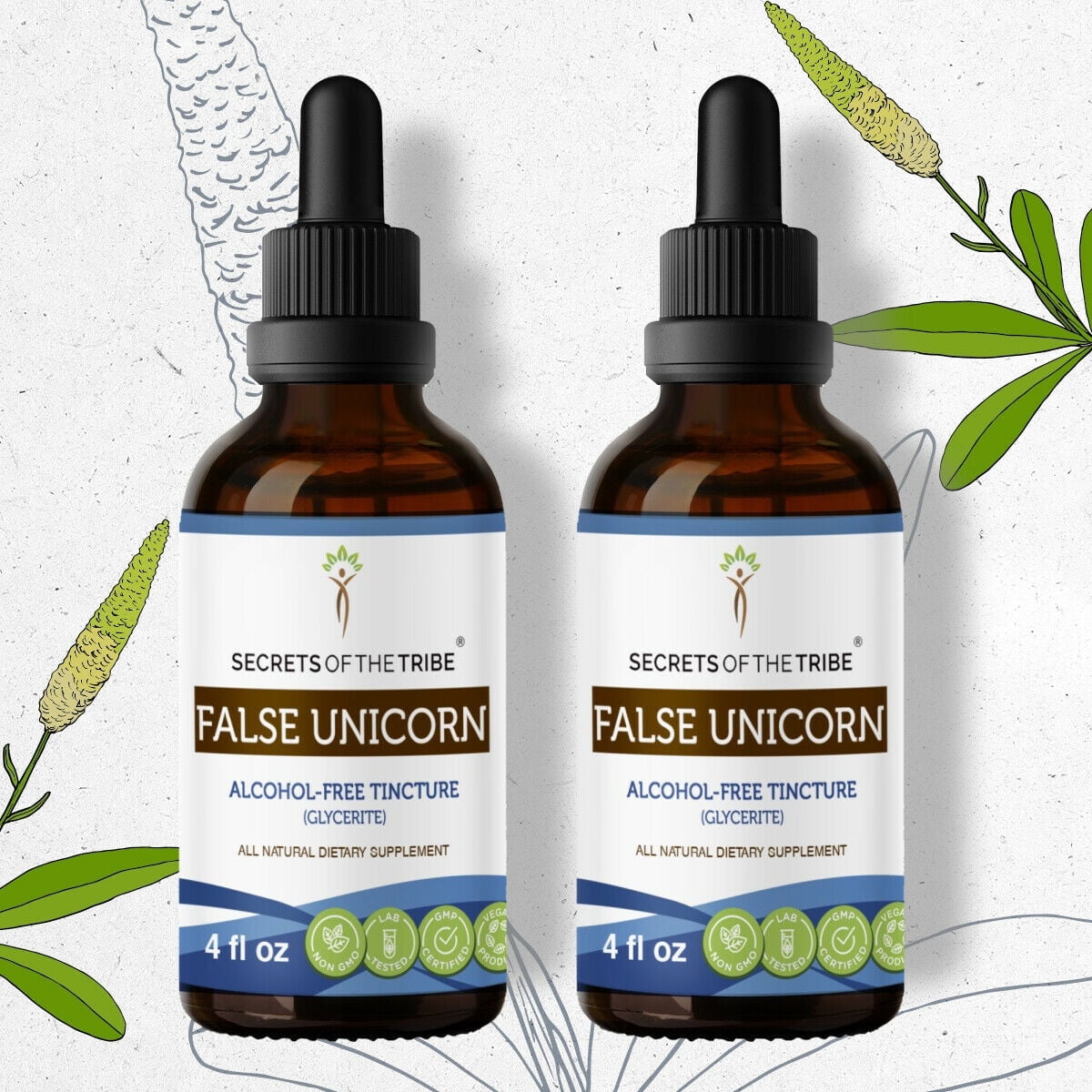 Secrets Of The Tribe False Unicorn Tincture Dietary Supplement, Natural ...
