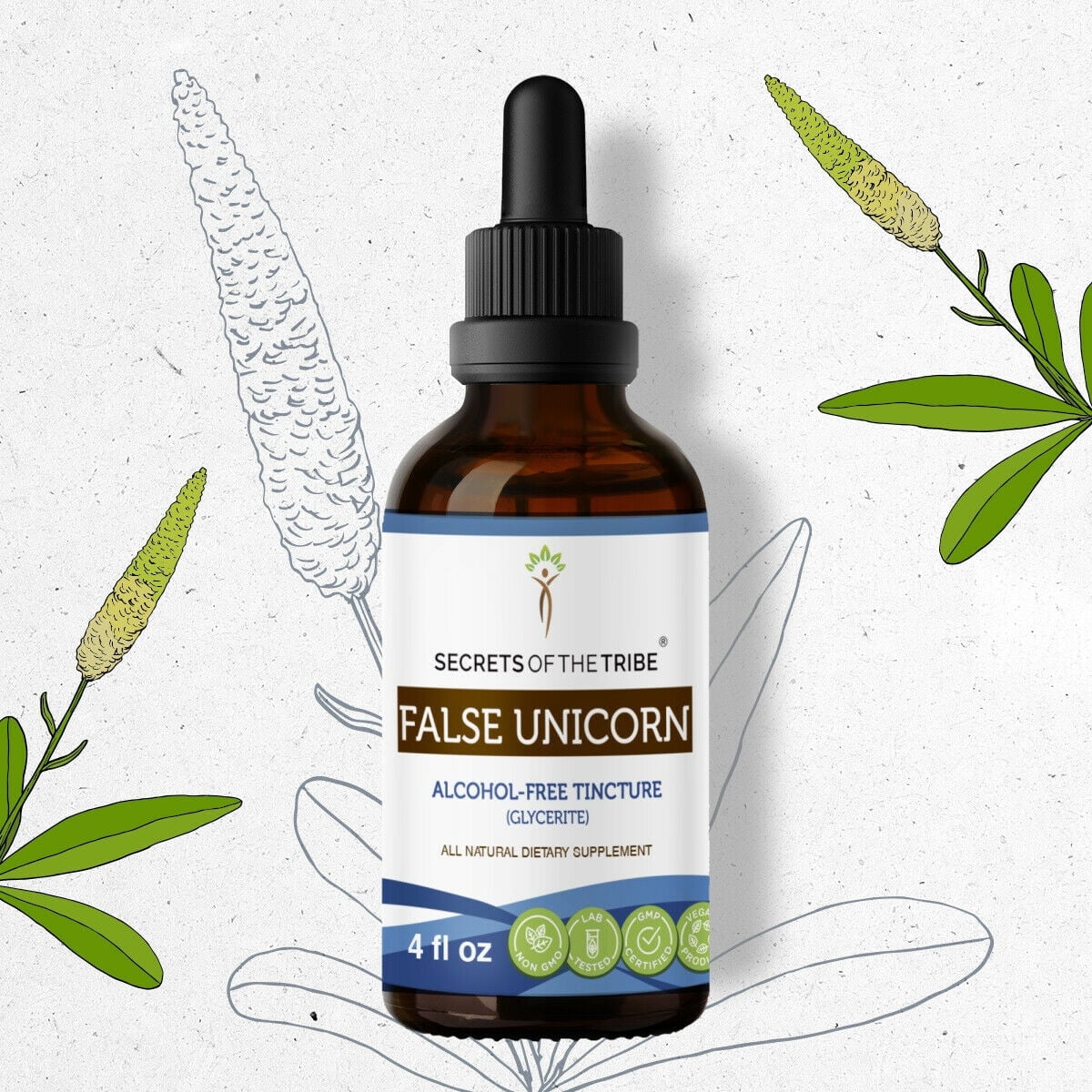 Secrets Of The Tribe False Unicorn Tincture Dietary Supplement, Natural ...