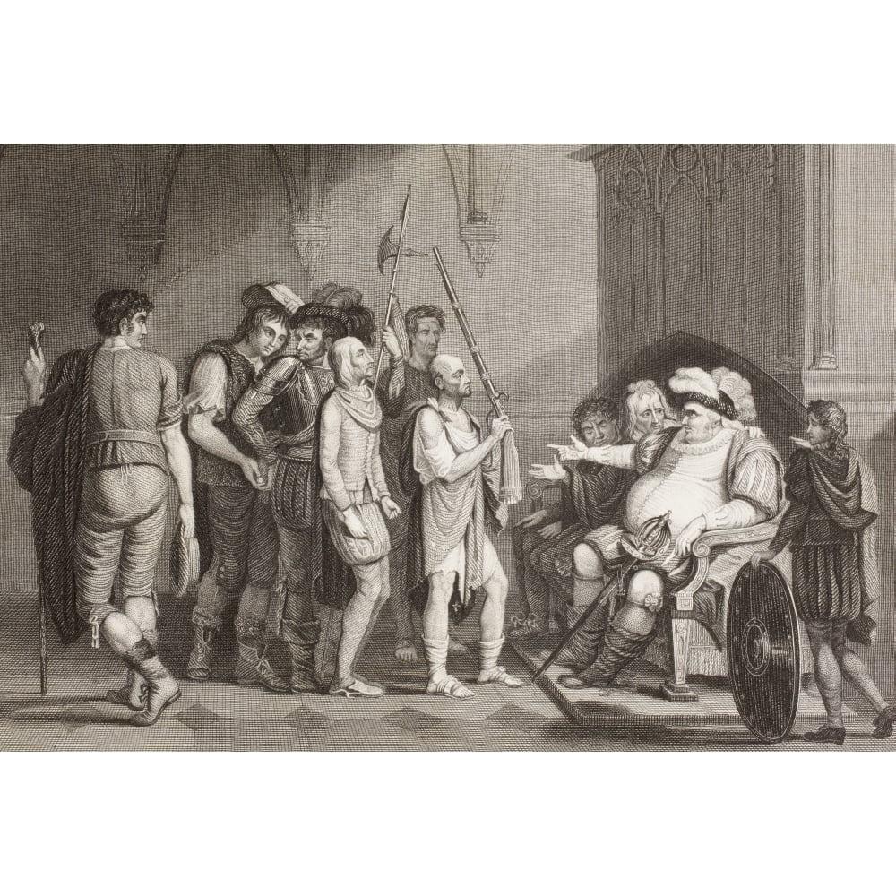 Falstaff With Justice Shallows. A Scene From The Play King Henry Iv ...