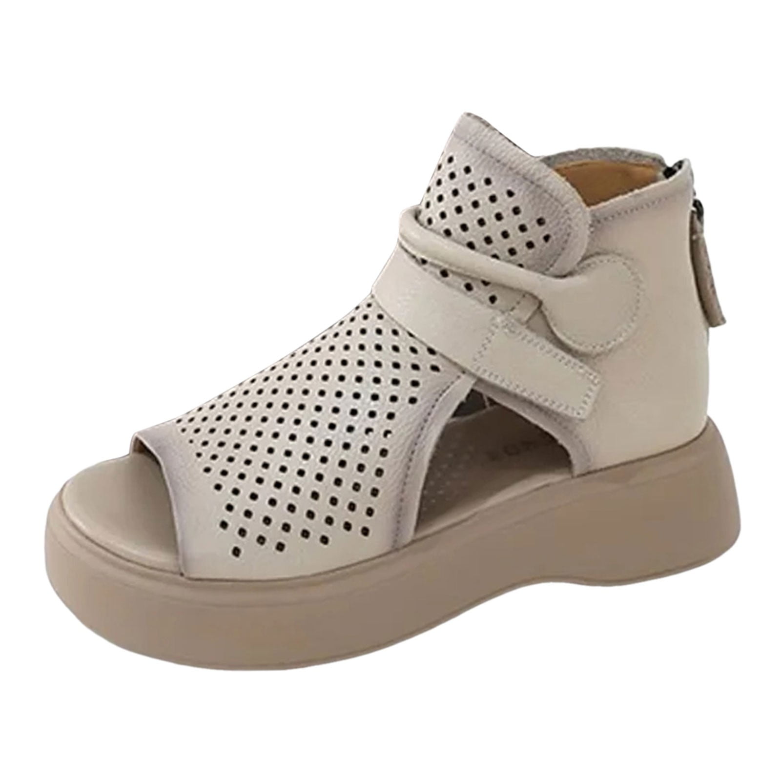 Falt Flat Sandals for Women Summer Gladiator Comfy 2024 Platform Beach ...