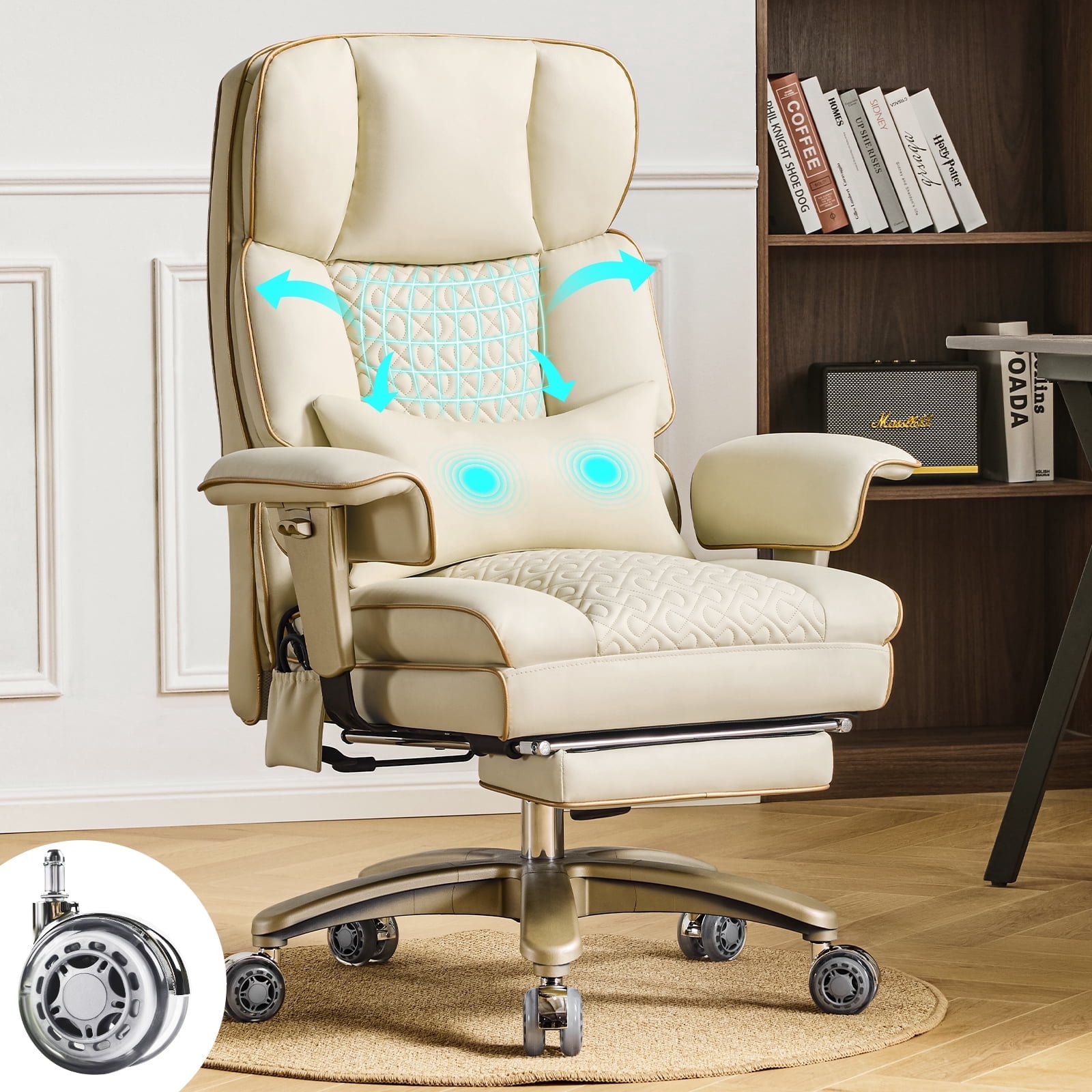 Falvinoryn Big and Tall Office Chair, Heavy-Duty Executive Office ...