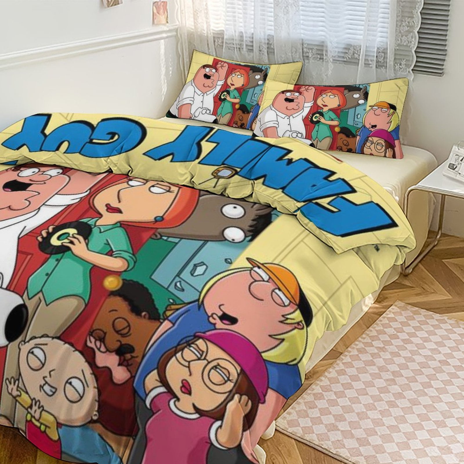 Fam-ily Guy Bedding Set Anime Three-piece for Boys Girls Teens King Fam ...