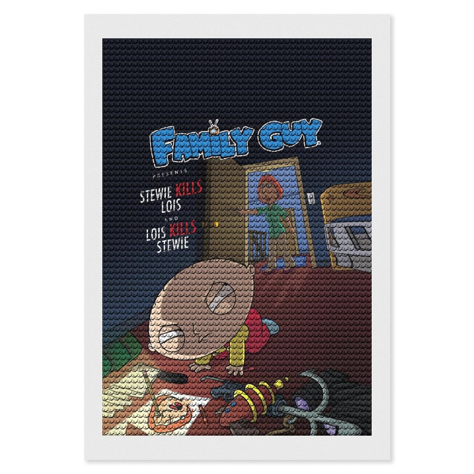 Fam-ily Guy Diamond Art Kits for Adults Kids,DIY 5D Round Full Drill ...