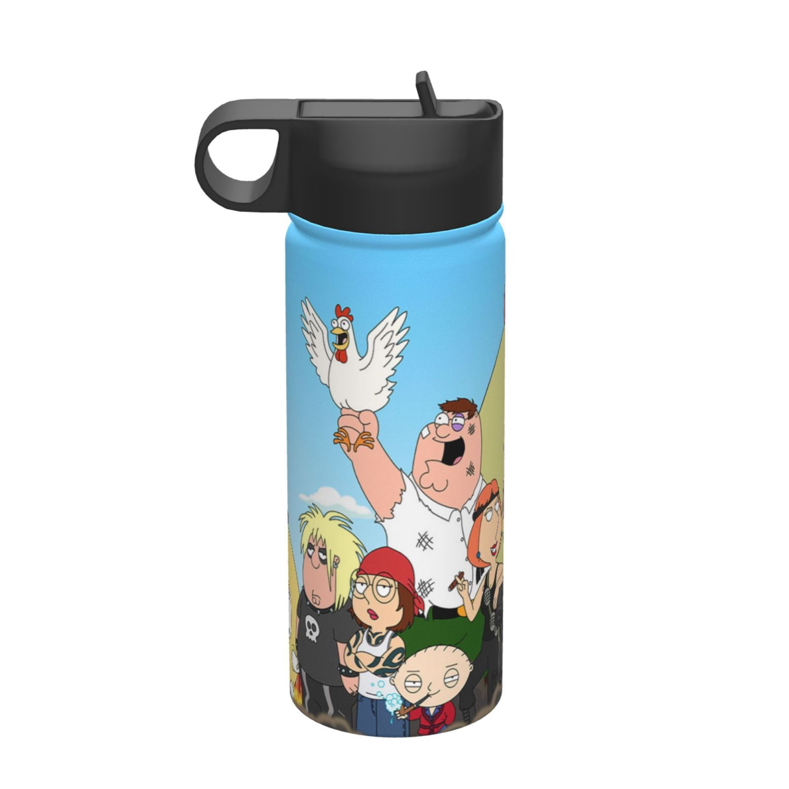 Fam-ily Guy Insulated Water Bottle With Straw Stainless Steel Metal ...