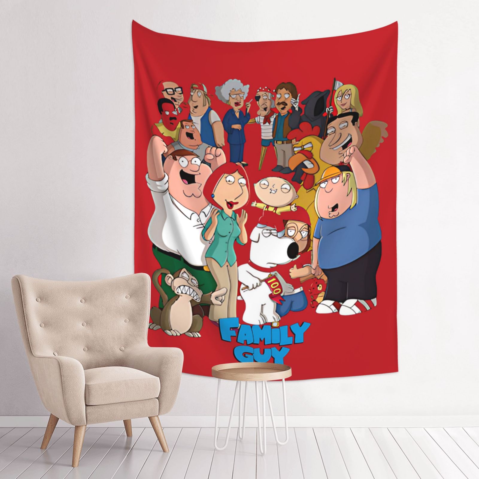 Fam-ily Guy Tapestry Kawaii Tapestry Room Decor Aesthetic Cute Room ...