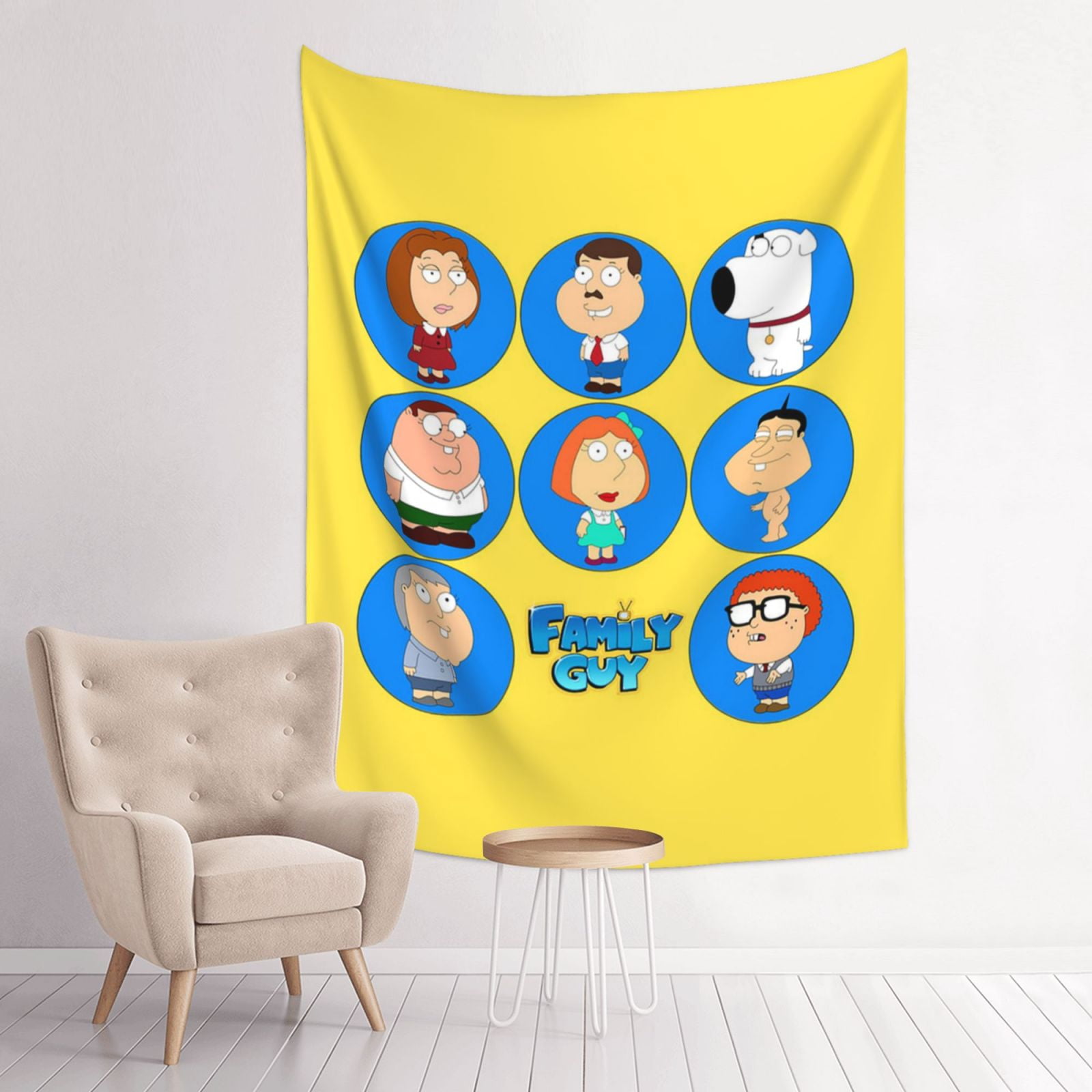 Fam-ily Guy Tapestry Kawaii Tapestry Room Decor Aesthetic Cute Room ...