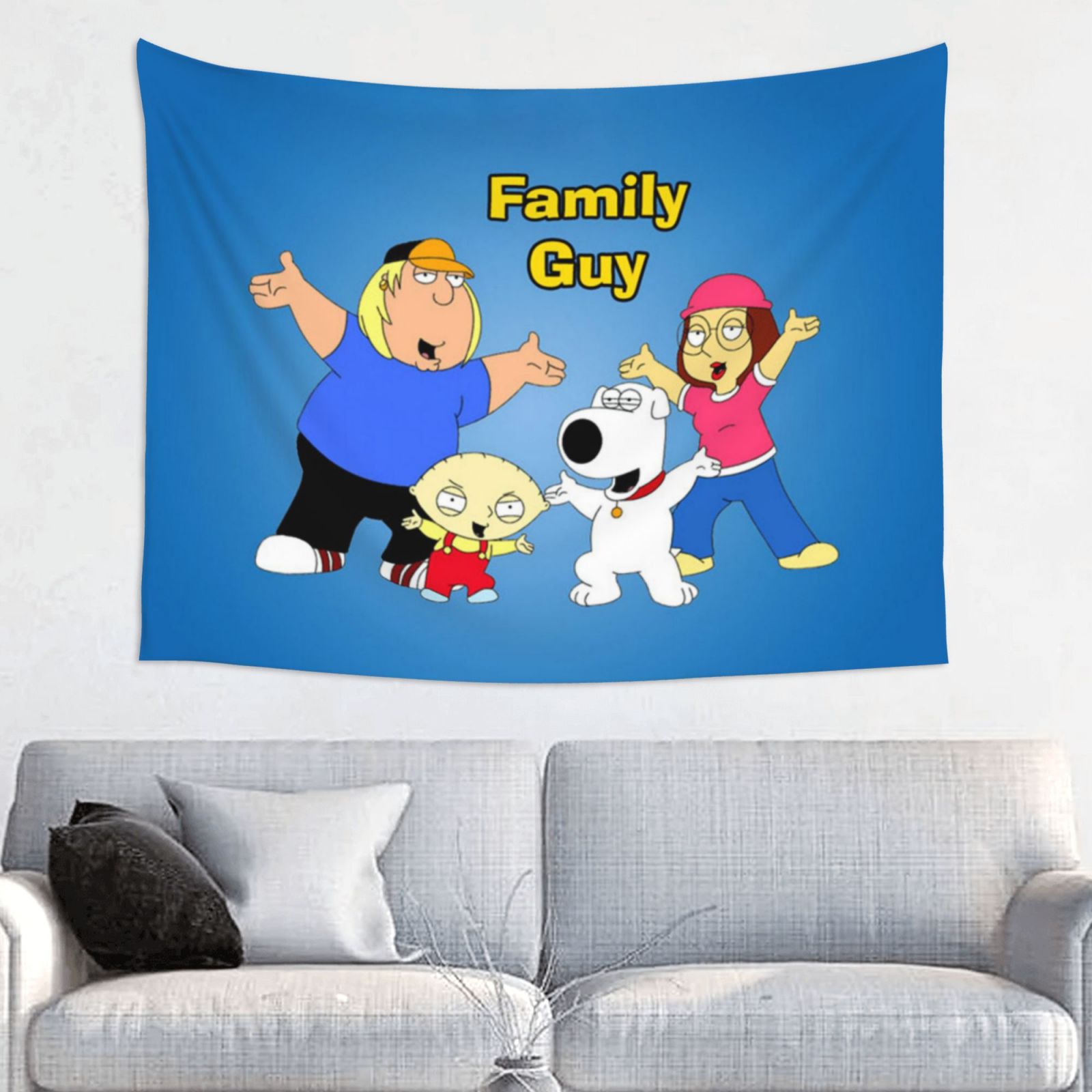 Fam-ily Guy Tapestry Kawaii Tapestry Room Decor Aesthetic Cute Room ...