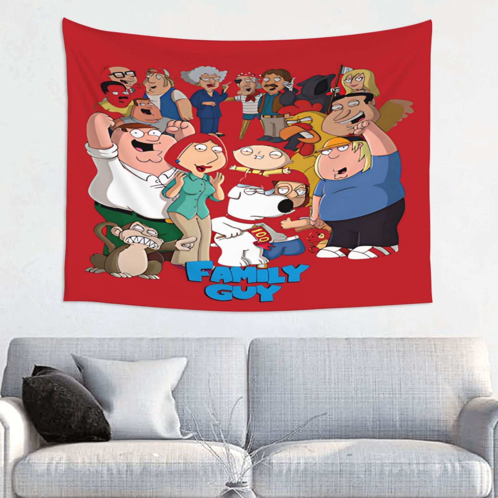 Fam-ily Guy Tapestry Kawaii Tapestry Room Decor Aesthetic Cute Room ...