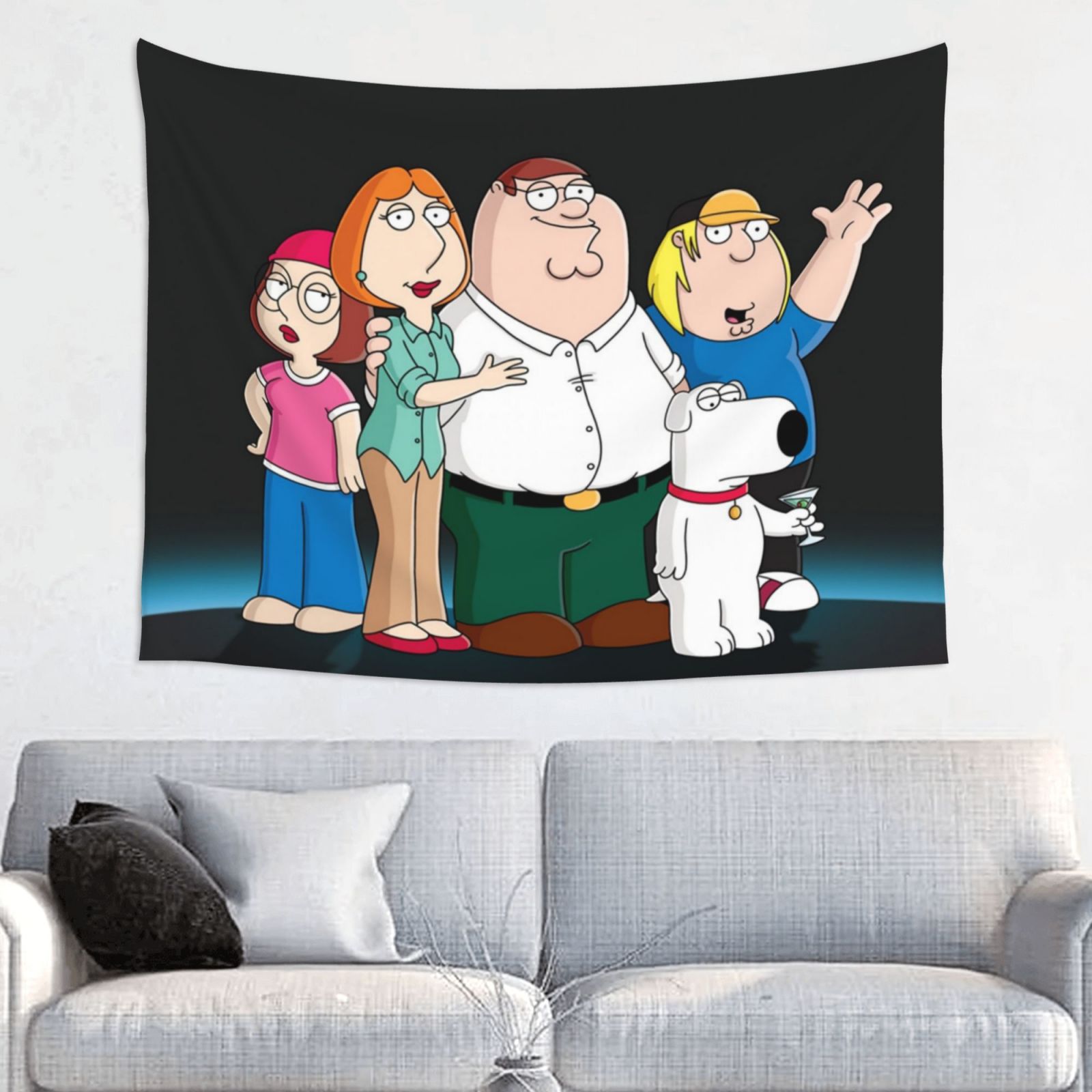 Fam-ily Guy Tapestry Kawaii Tapestry Room Decor Aesthetic Cute Room ...