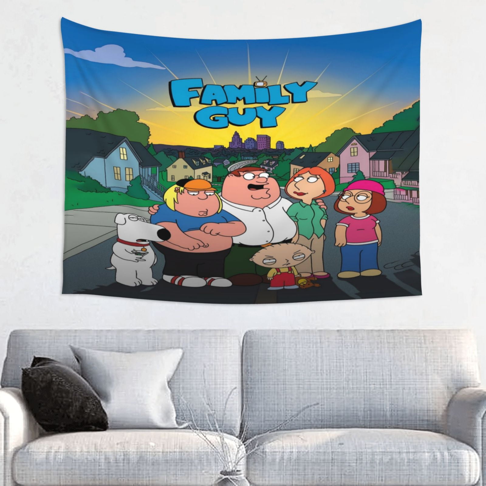 Fam-ily Guy Tapestry Kawaii Tapestry Room Decor Aesthetic Cute Room ...