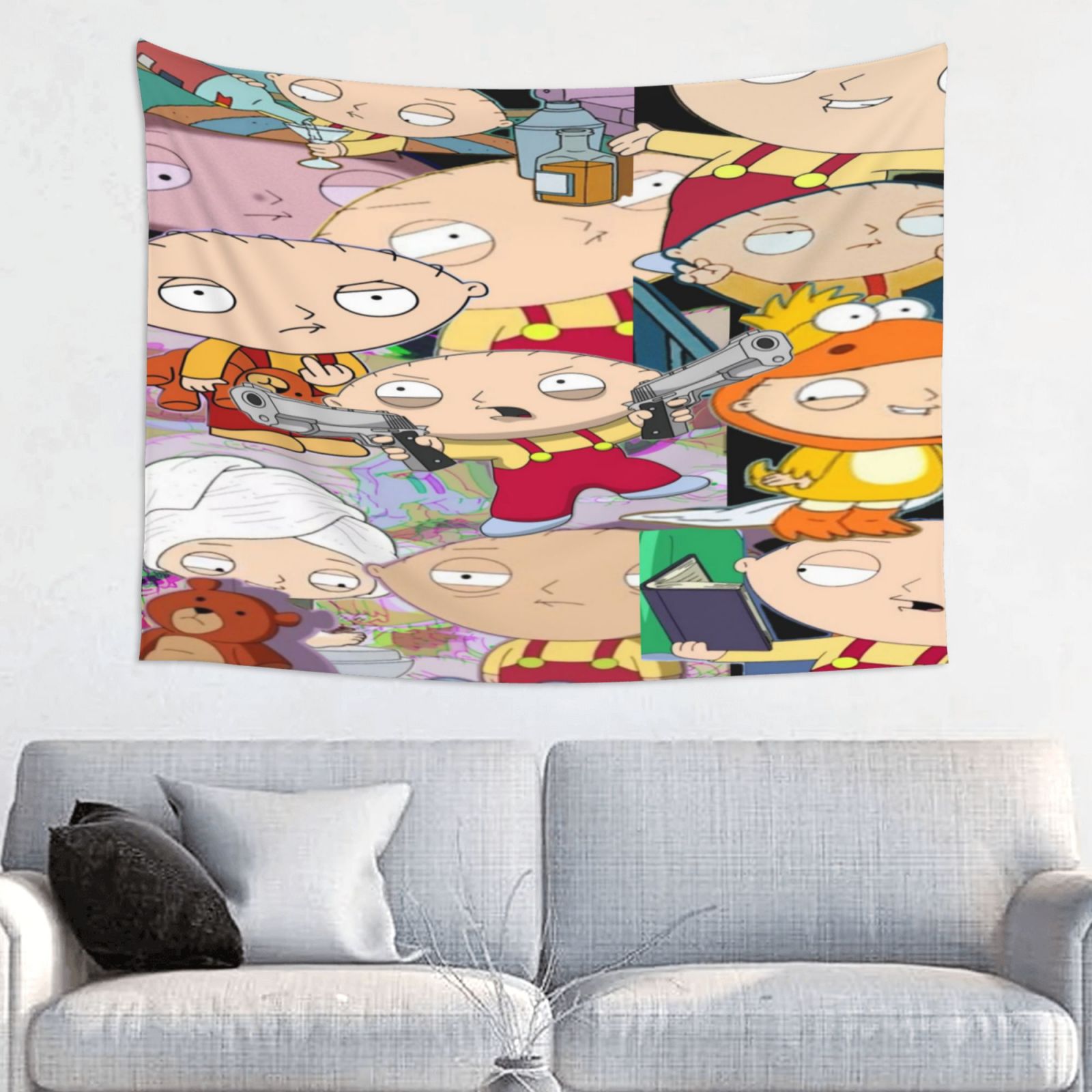 Fam-ily Guy Tapestry Kawaii Tapestry Room Decor Aesthetic Cute Room ...