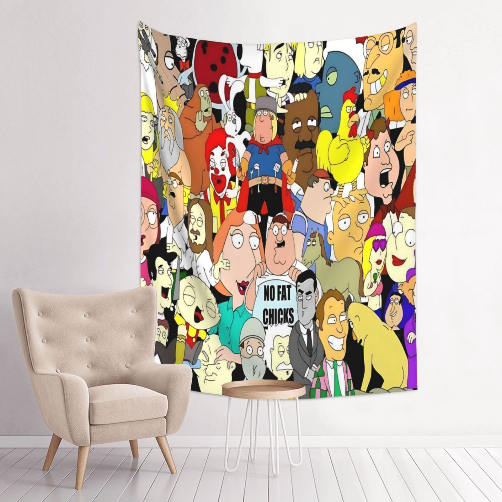Fam-ily Guy Tapestry Kawaii Tapestry Room Decor Aesthetic Cute Room ...