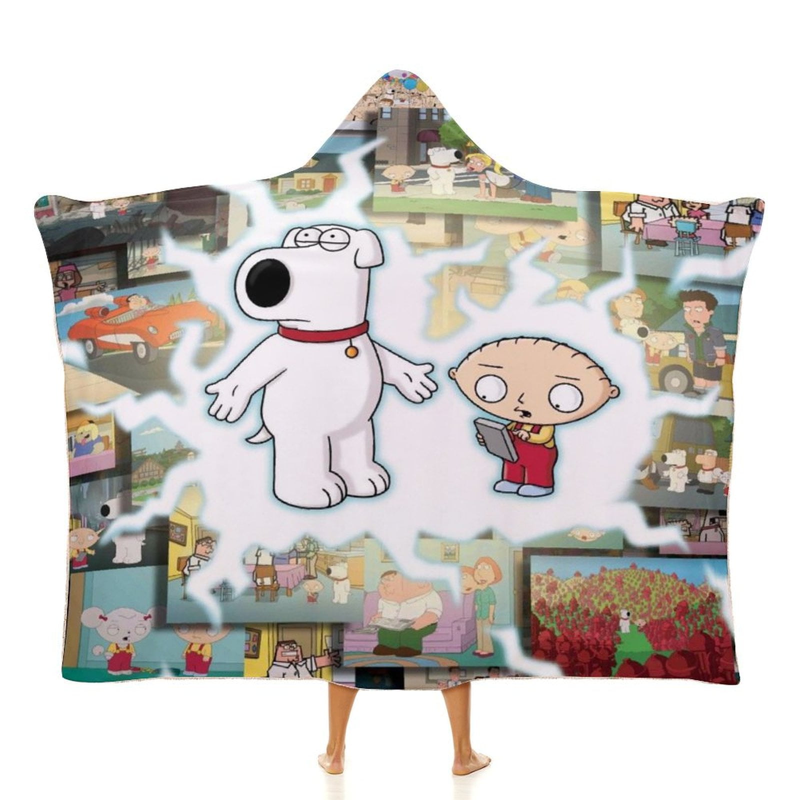 Fam-ily Guy Wearable Hooded Blankets Throw Cloak Blanket for Bed Sofa ...