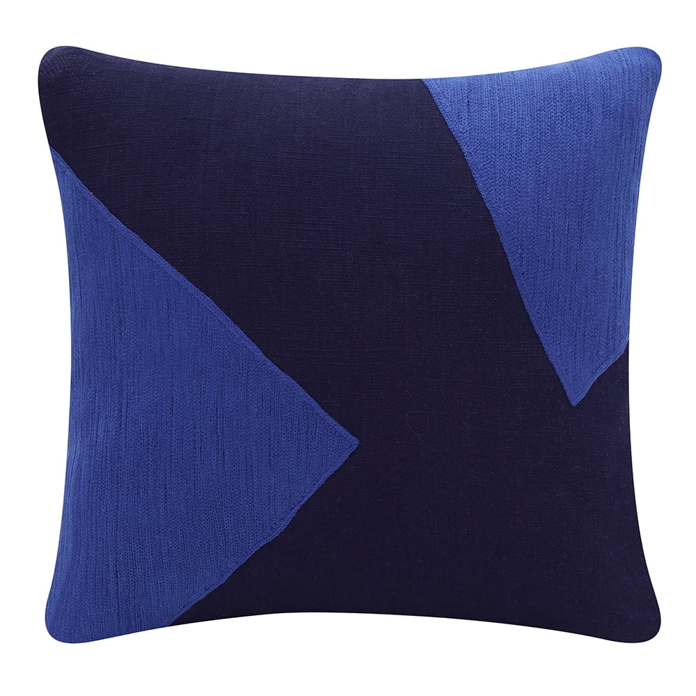 Fame Modern Glam Colorblock Handmade Decorative Throw Pillow, Cobalt ...
