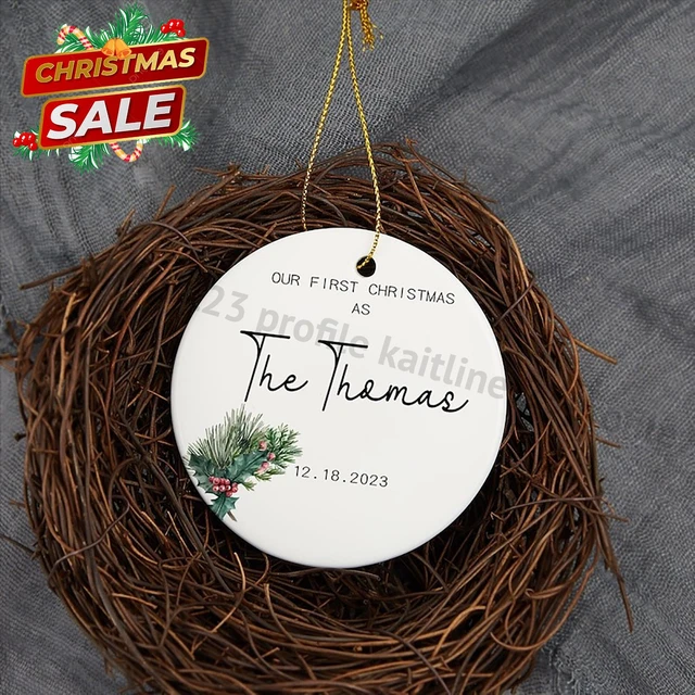 Fami Name Ornament-Couples Ornament-Our First kriStmAs As A Famiristm ...