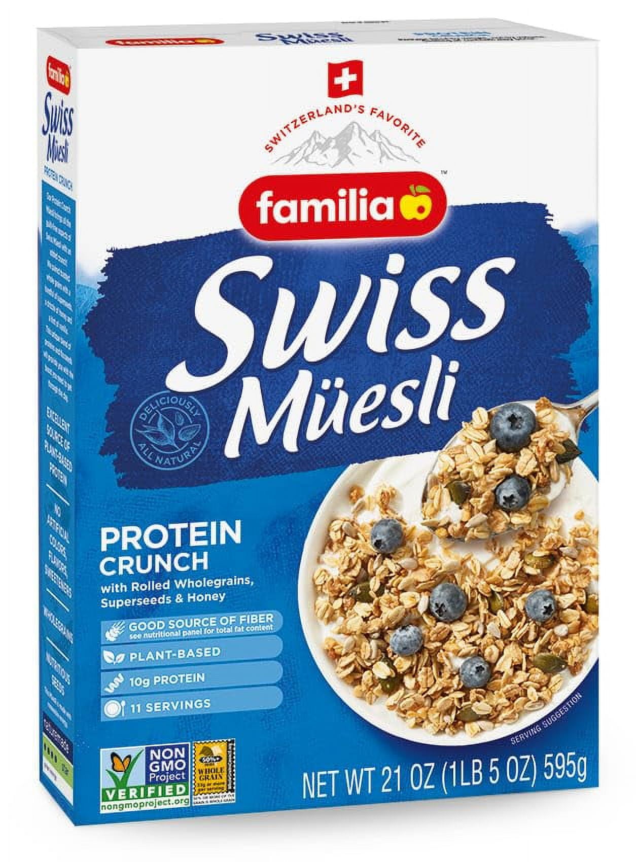Familia Swiss Muesli Cereal 21oz - Protein Crunch with Superseeds ...