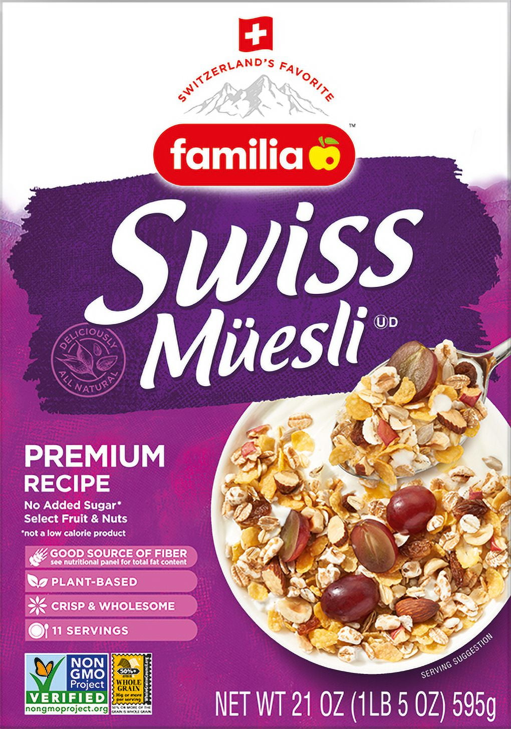 Familia Swiss Muesli Premium, No Sugar Added, 21 Ounce (Pack of 1 ...