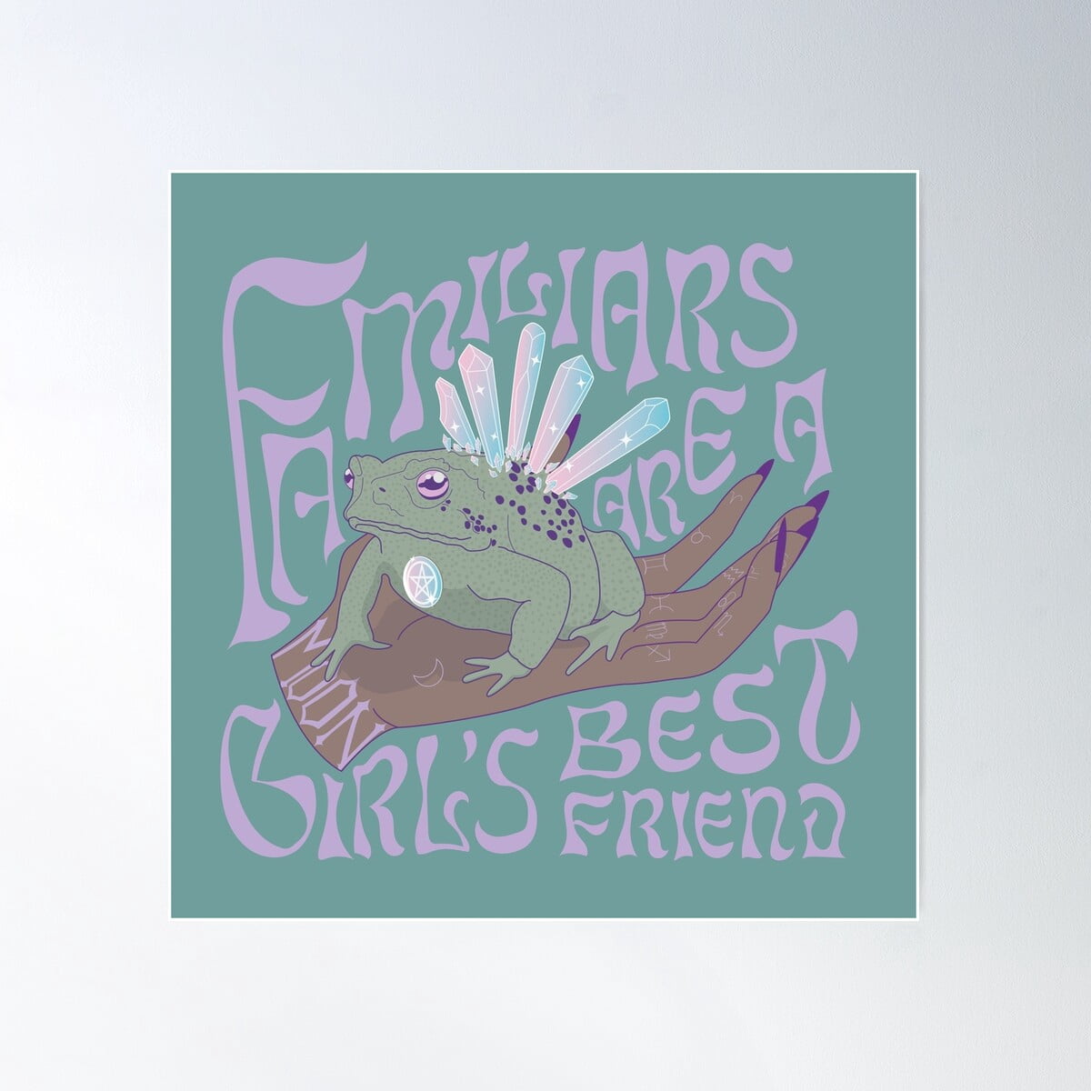 "Familiars Are A Girl'S Best Friend - Witchy Poster Wall Art, Modern ...