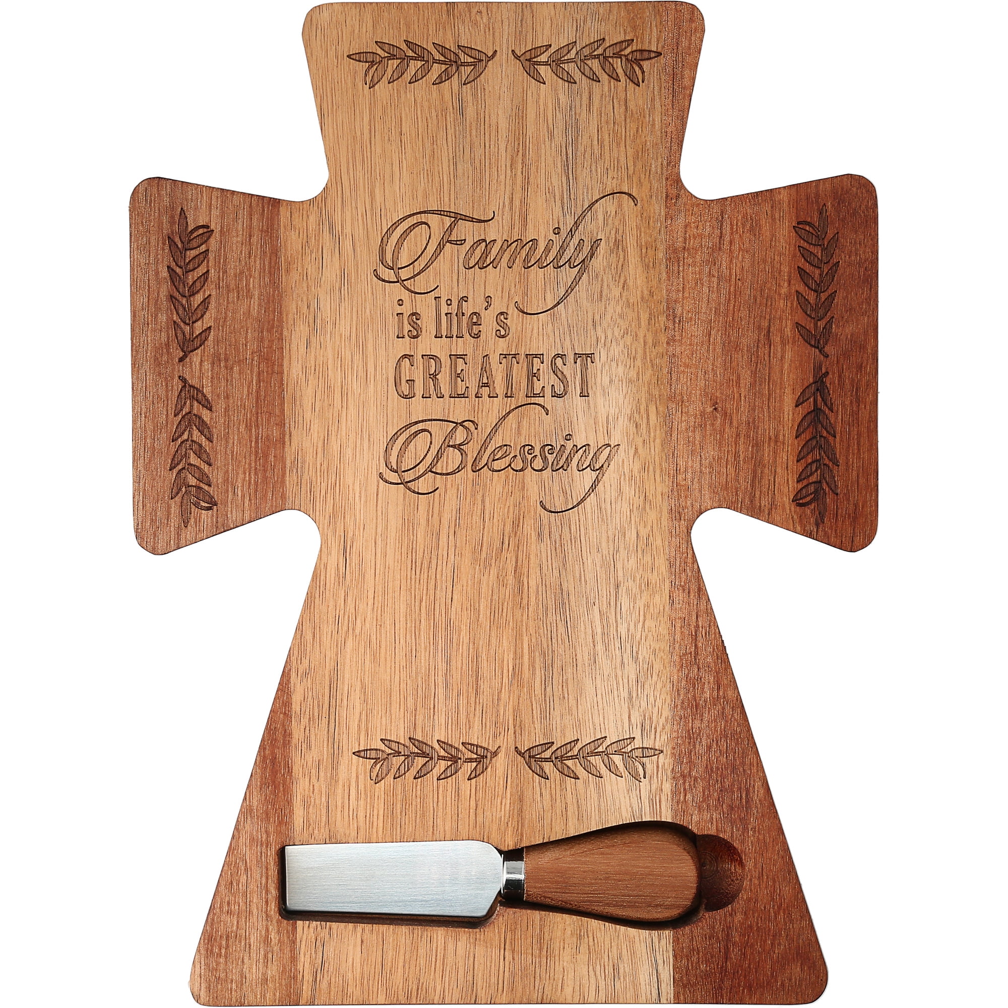 Pavilion Gift Company - Family - 12" Acacia Cheese/Bread Board Set ...