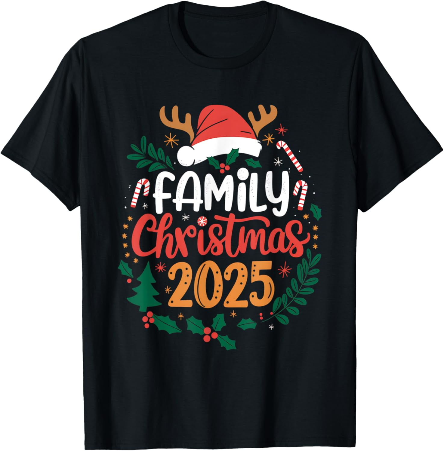 Family 2025 Christmas Matching Outfits Team Santa Elf Squad T-Shirt ...