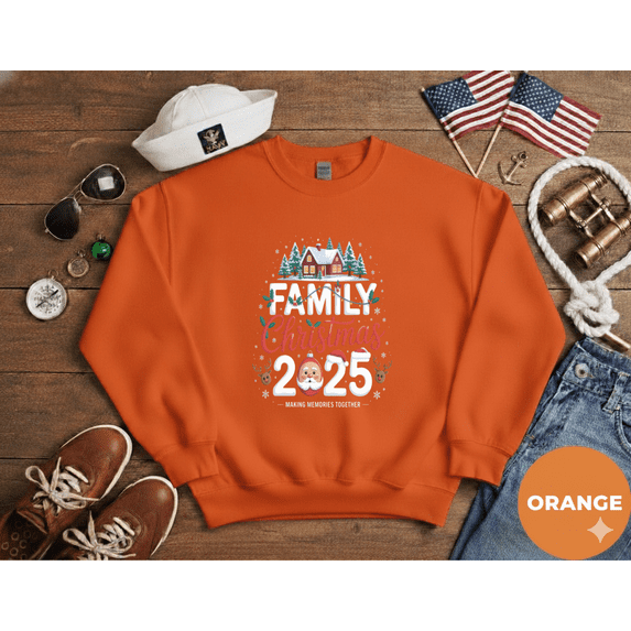 Family 2025 Matching Photoshoot Festive Holiday Fun Celebration Sweatshirt up to size 5XL ...