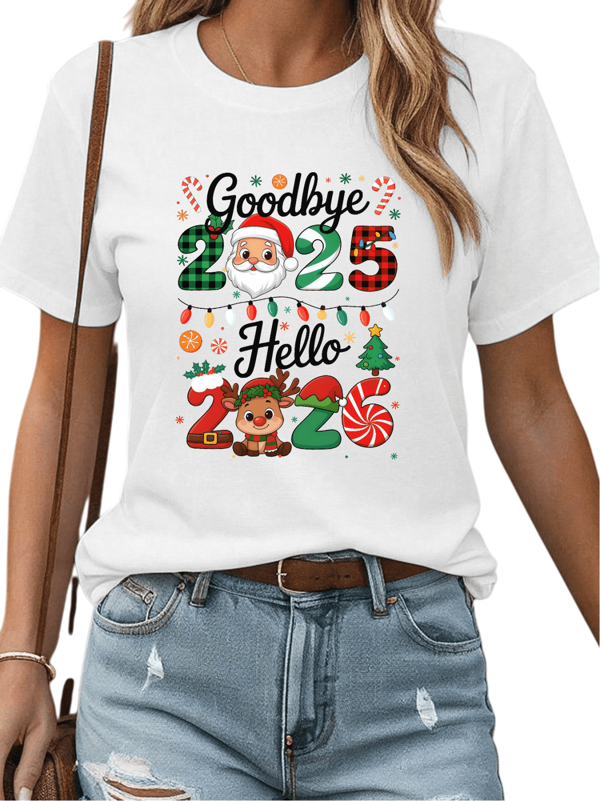 Family 2026 Christmas Holiday Transition T-Shirt - Cute Santa Graphic ...