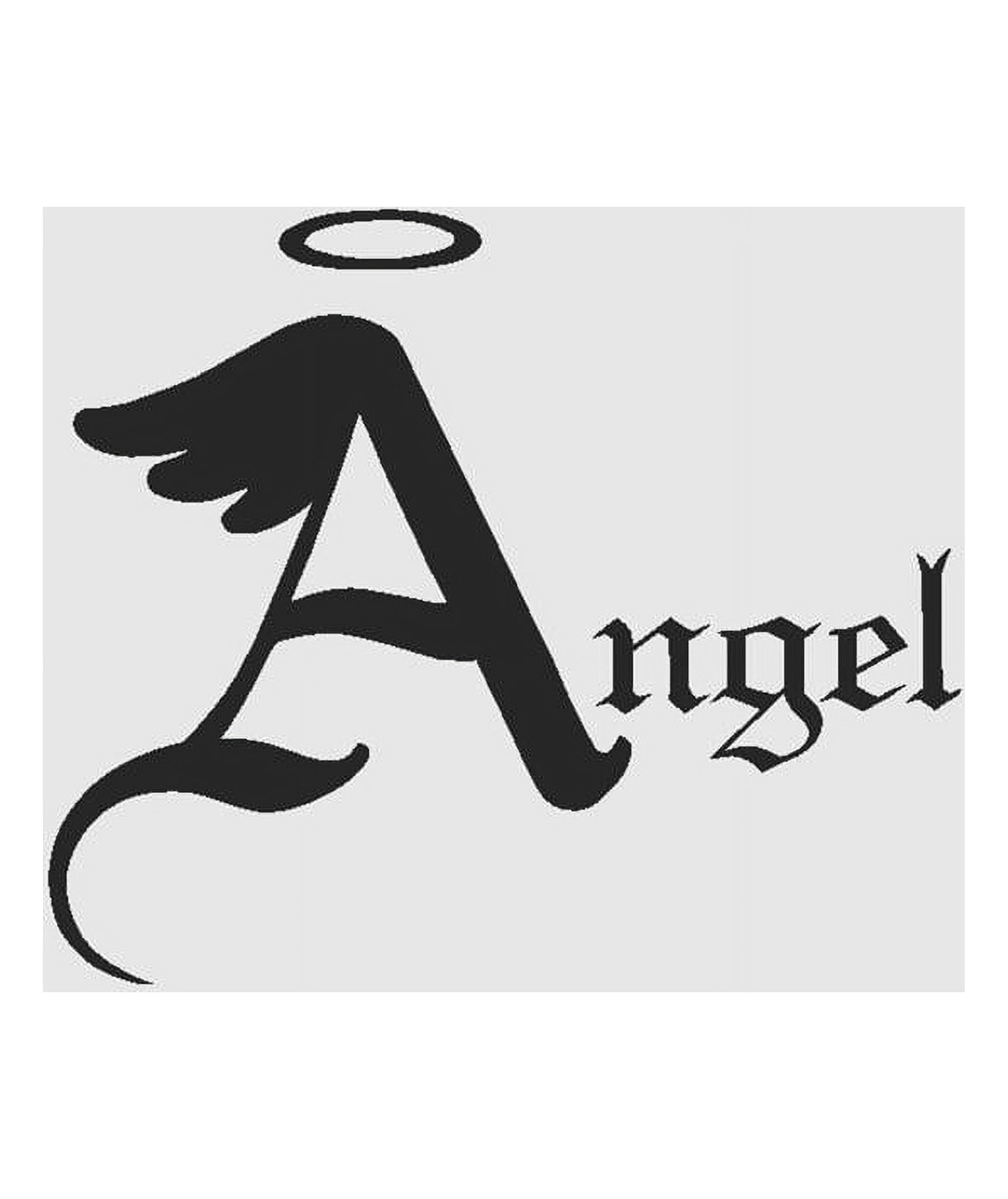 Family Angel Cute Girly Wall Decal Decoration Cute Angel Typography ...