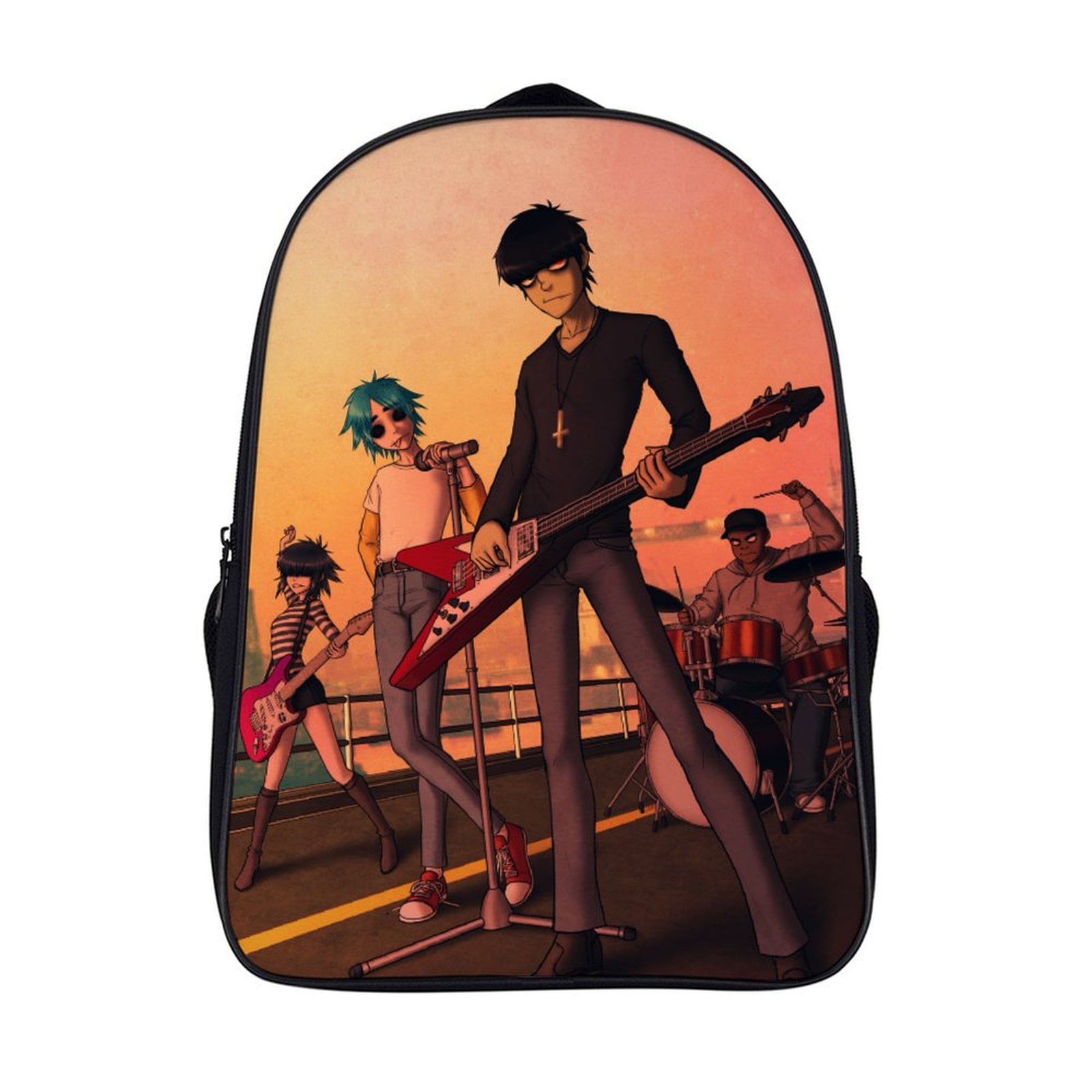 Family Animation Music Gorillaz Backpack Student School Bag Satchel ...