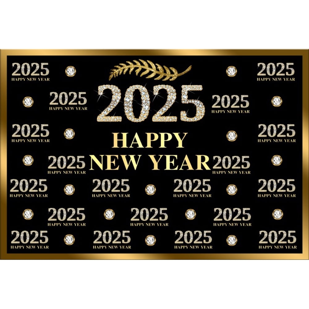 Family Backdrop r Party Family Champagne Clock s Sparklers Eve Year New ...