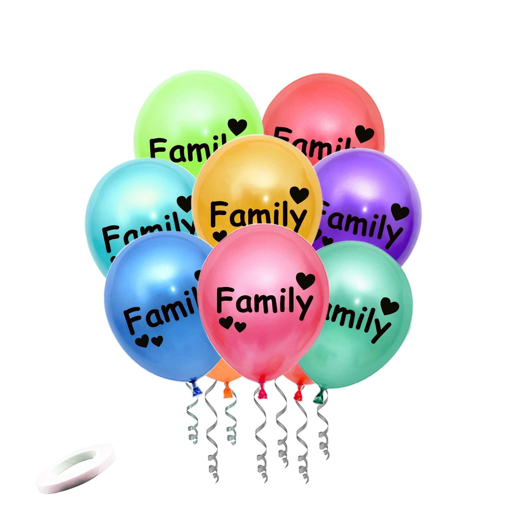 Family Balloons, Pack of DHF10 20 Assorted Color 12Inch Family Balloons ...