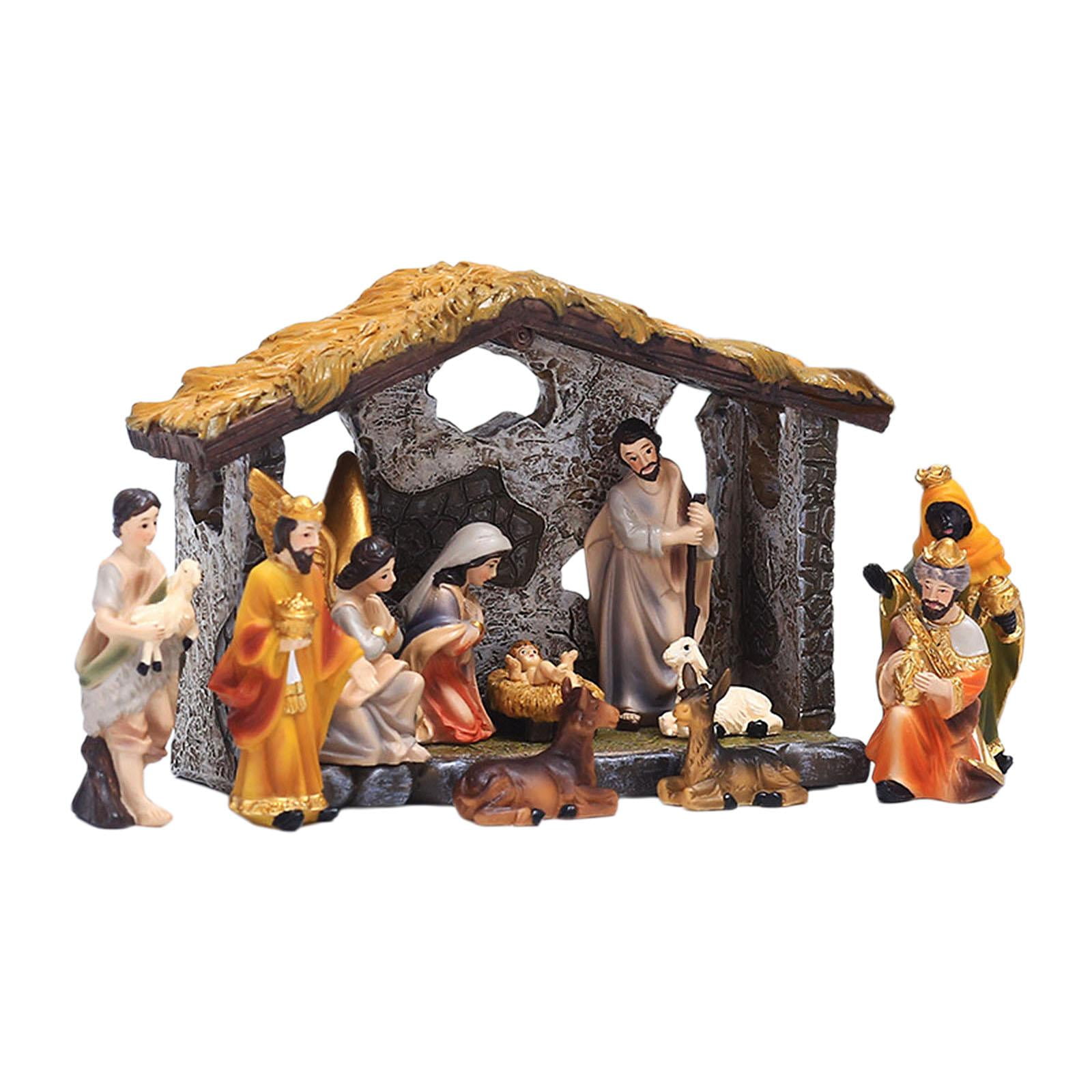 Family Birth of Jesus Statues Religious Decorative - Walmart.com