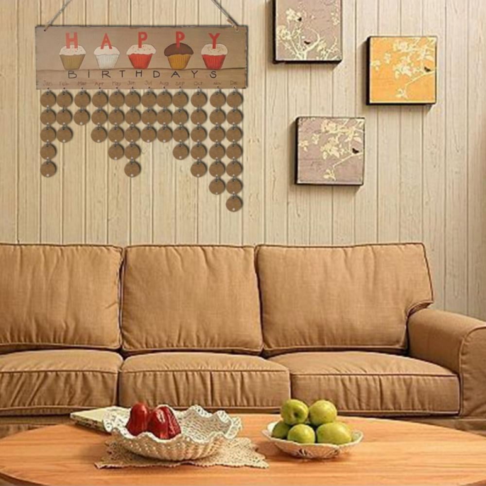 Family Birthday Calendar Board, DIY Wooden Birthday Reminder Wall ...