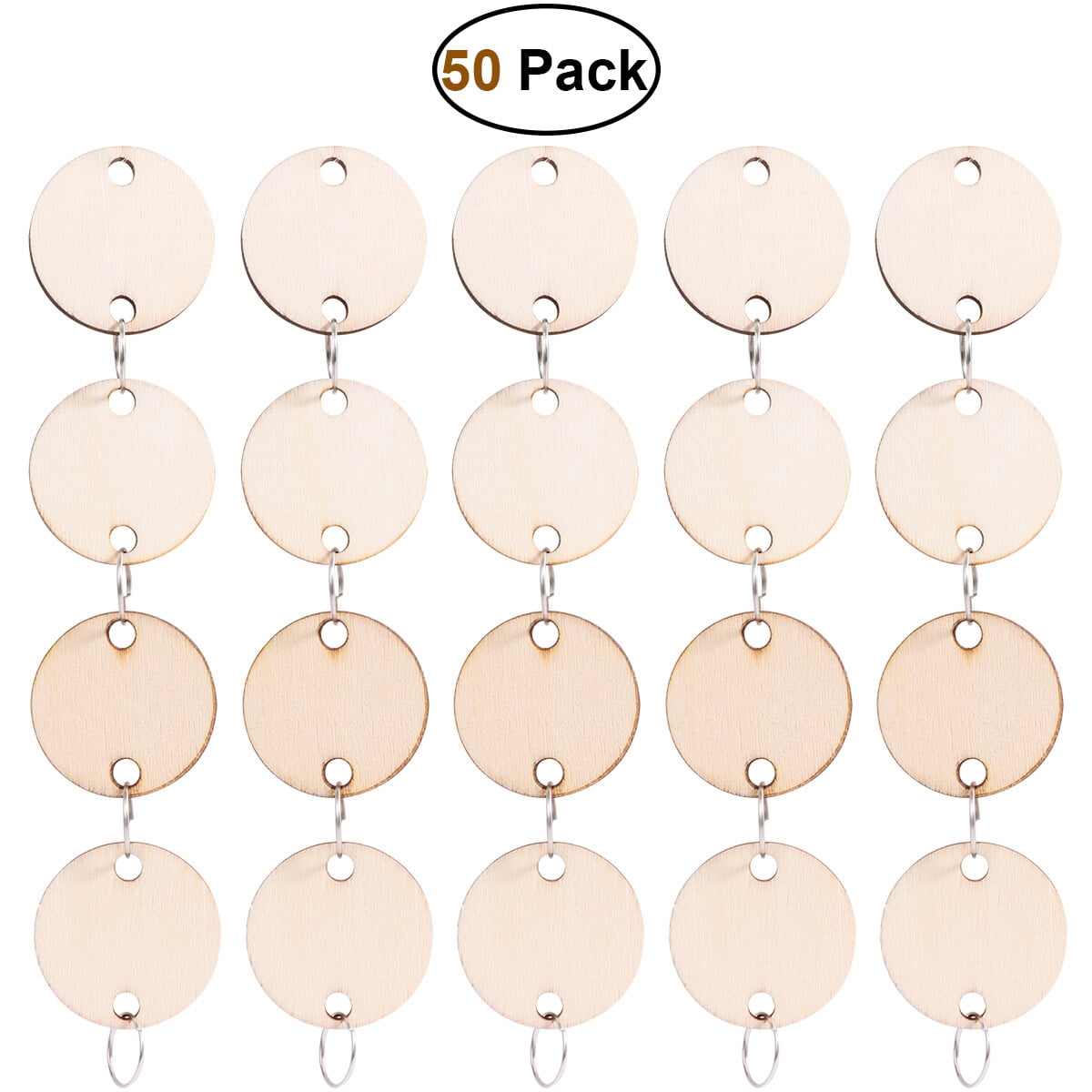 Family Birthday Reminder Calendar Set with 50 Round Wooden Slices and ...