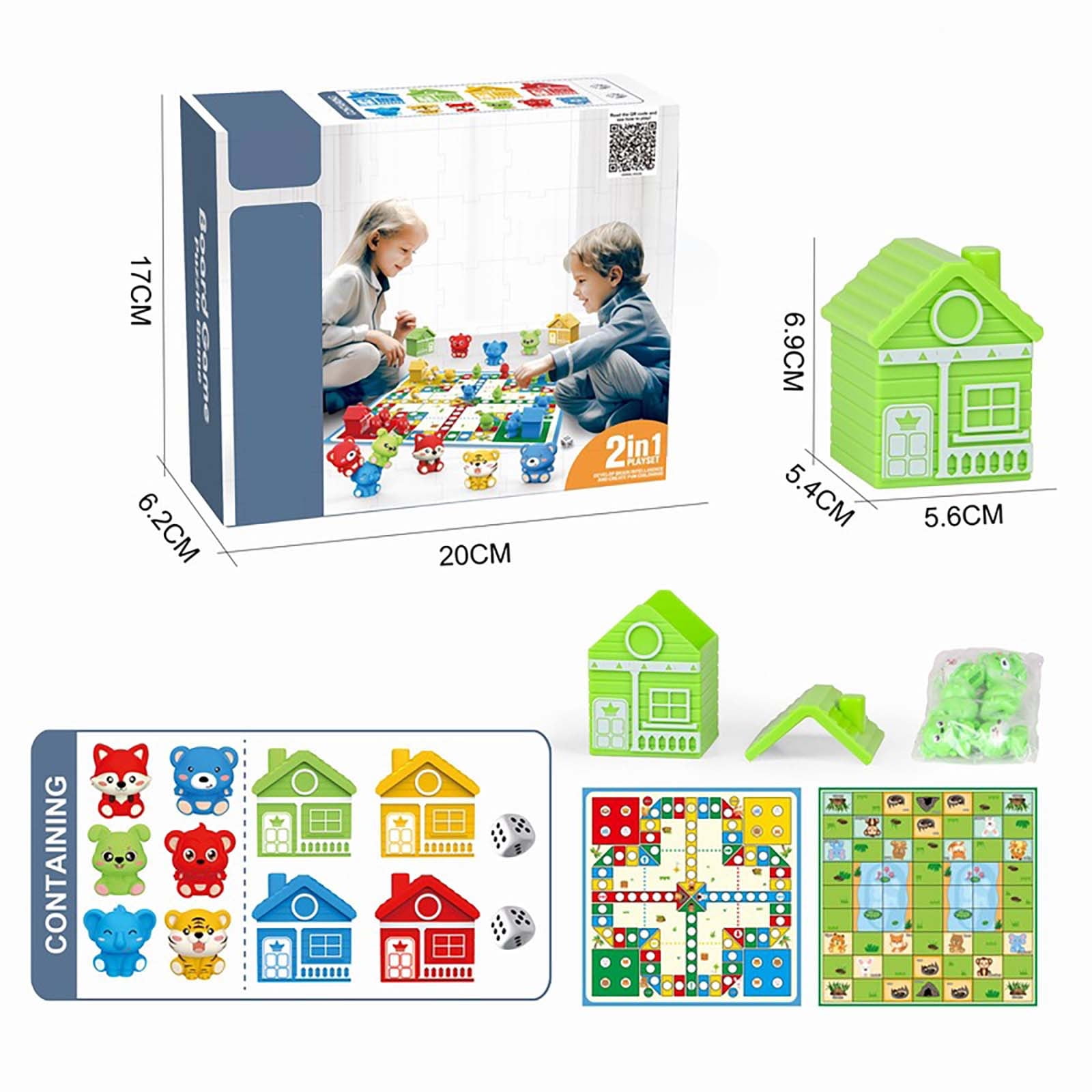 Family Board Game 6-In-1 Set, Interactive Learning Activities ...