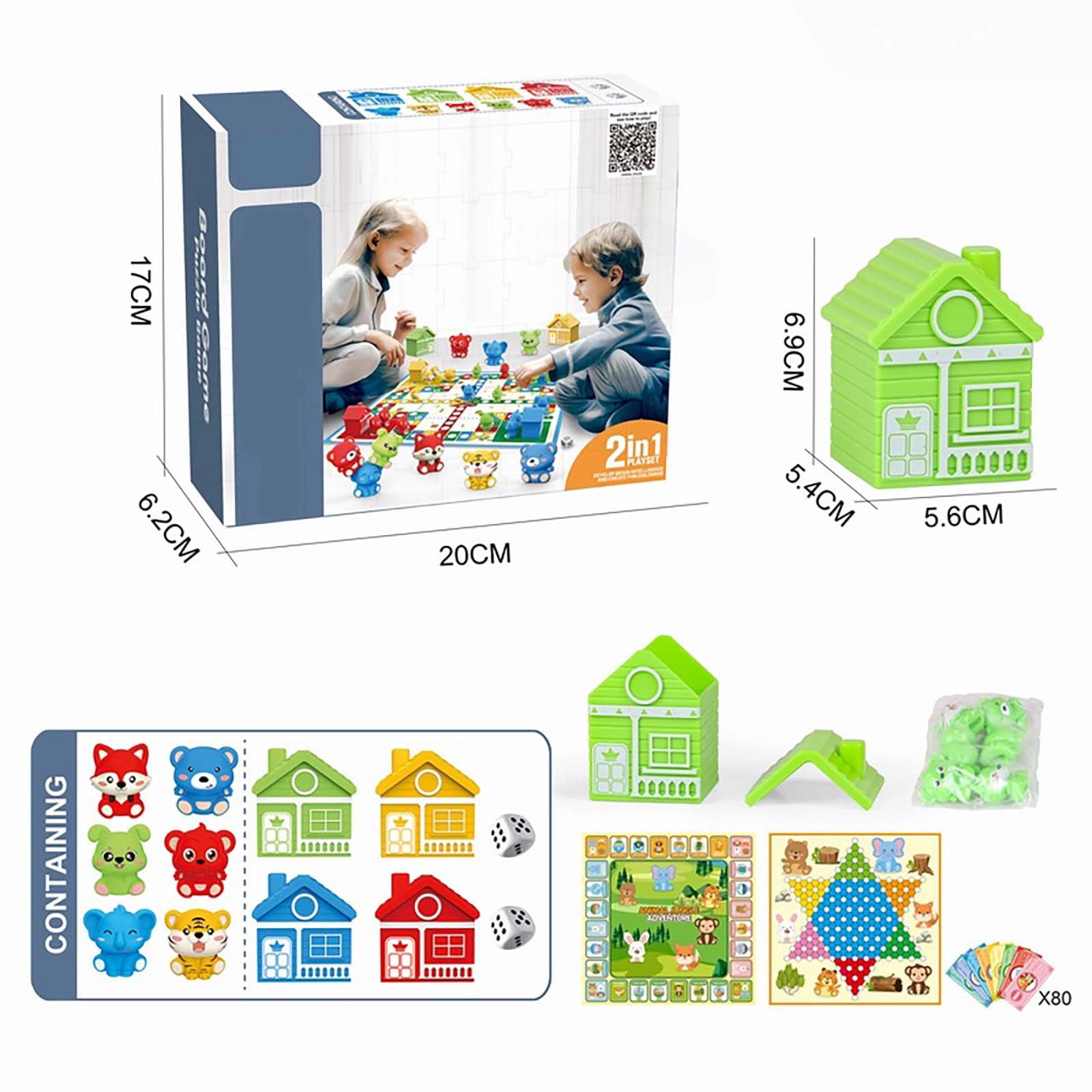 Family Board Game 6-In-1 Set, Interactive Learning Activities ...