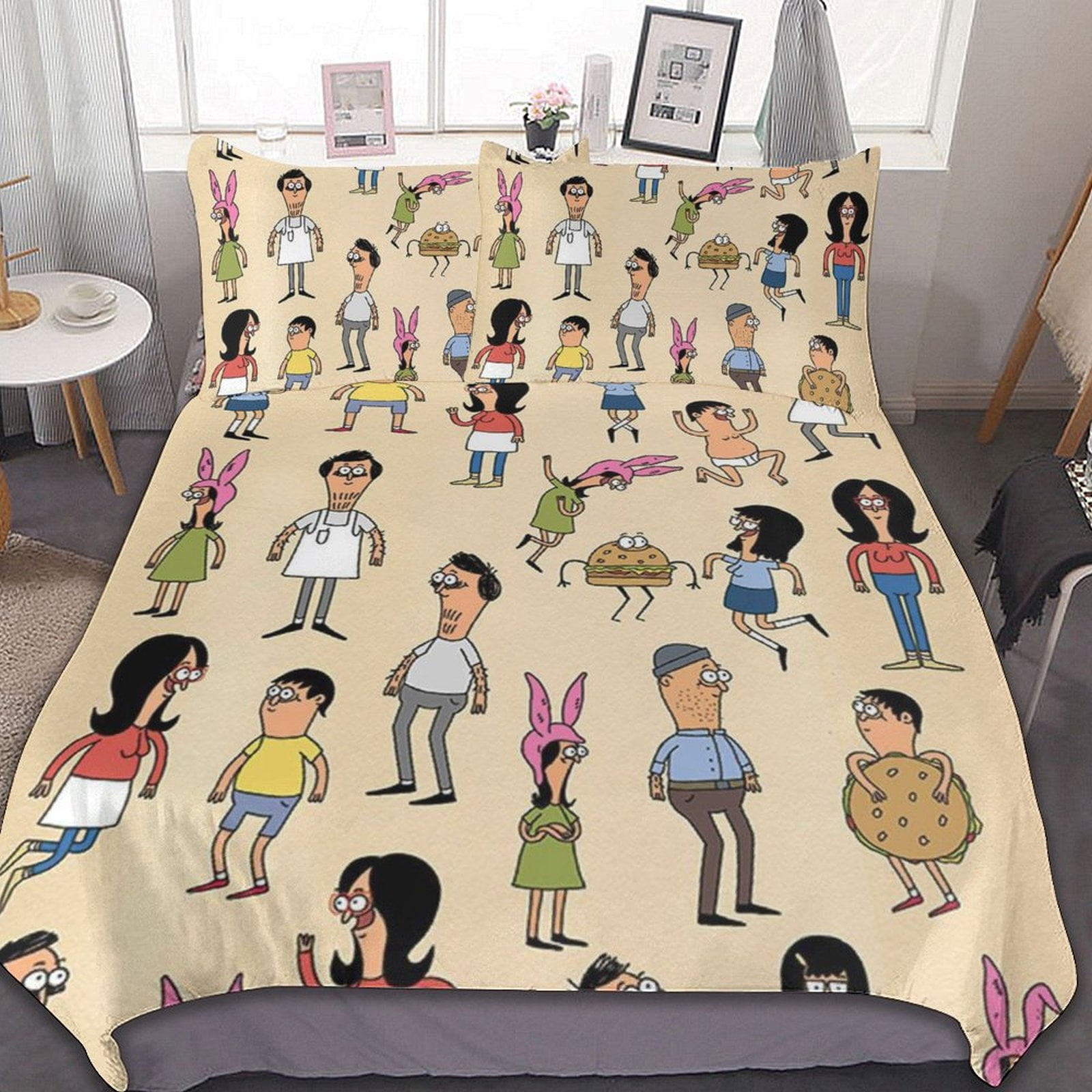 Family Bob's Burgers Cartoon 3 Piece Bedding Sets Decor Comforter Sets ...