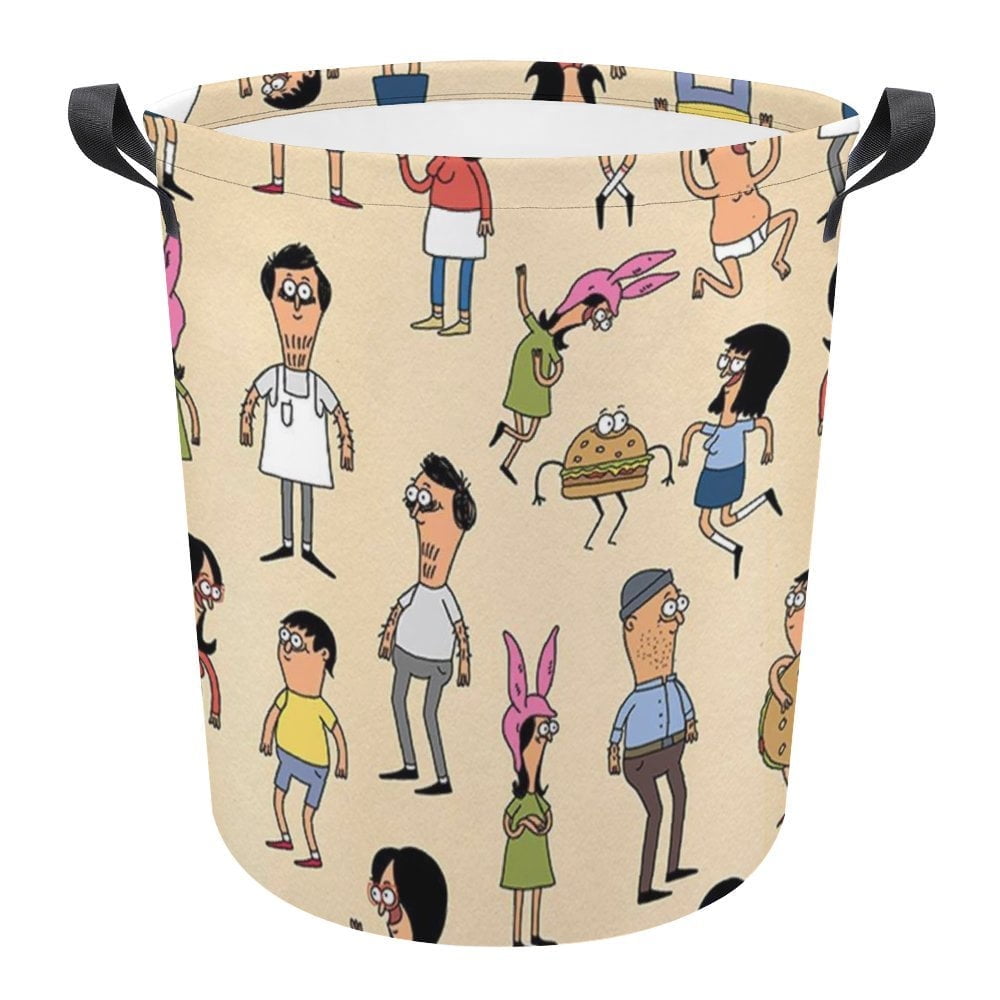 Family Bob's Burgers Cartoon Circular Laundry Hamper Foldable Large ...