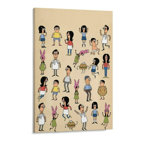 Family Bob's Burgers Cartoon Decorative Painting Canvas Wall Poster Art ...