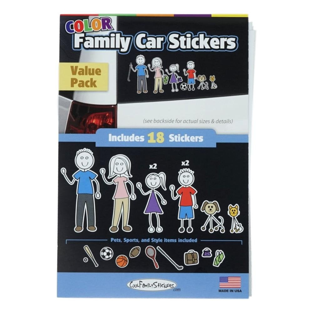 Family Car Stickers - Color - Walmart.com