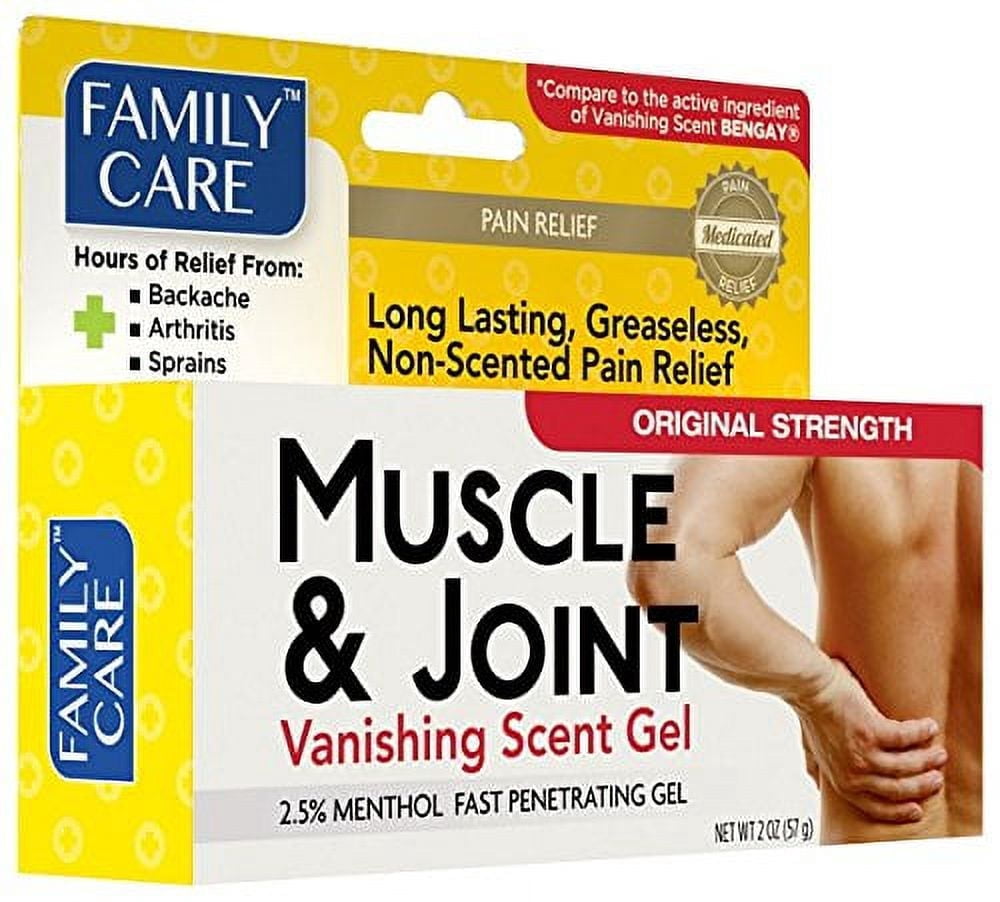 Family Care Muscle and Joint Vanishing Scent Gel 2.5% Menthol Fast ...