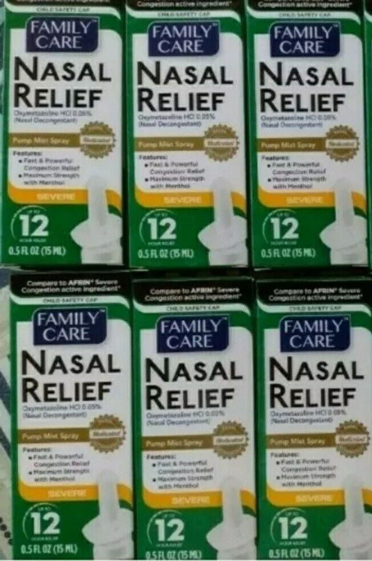 Family Care Sinus Medicine, Nasal Allergy Relief Spray, 12 Hour Pump ...