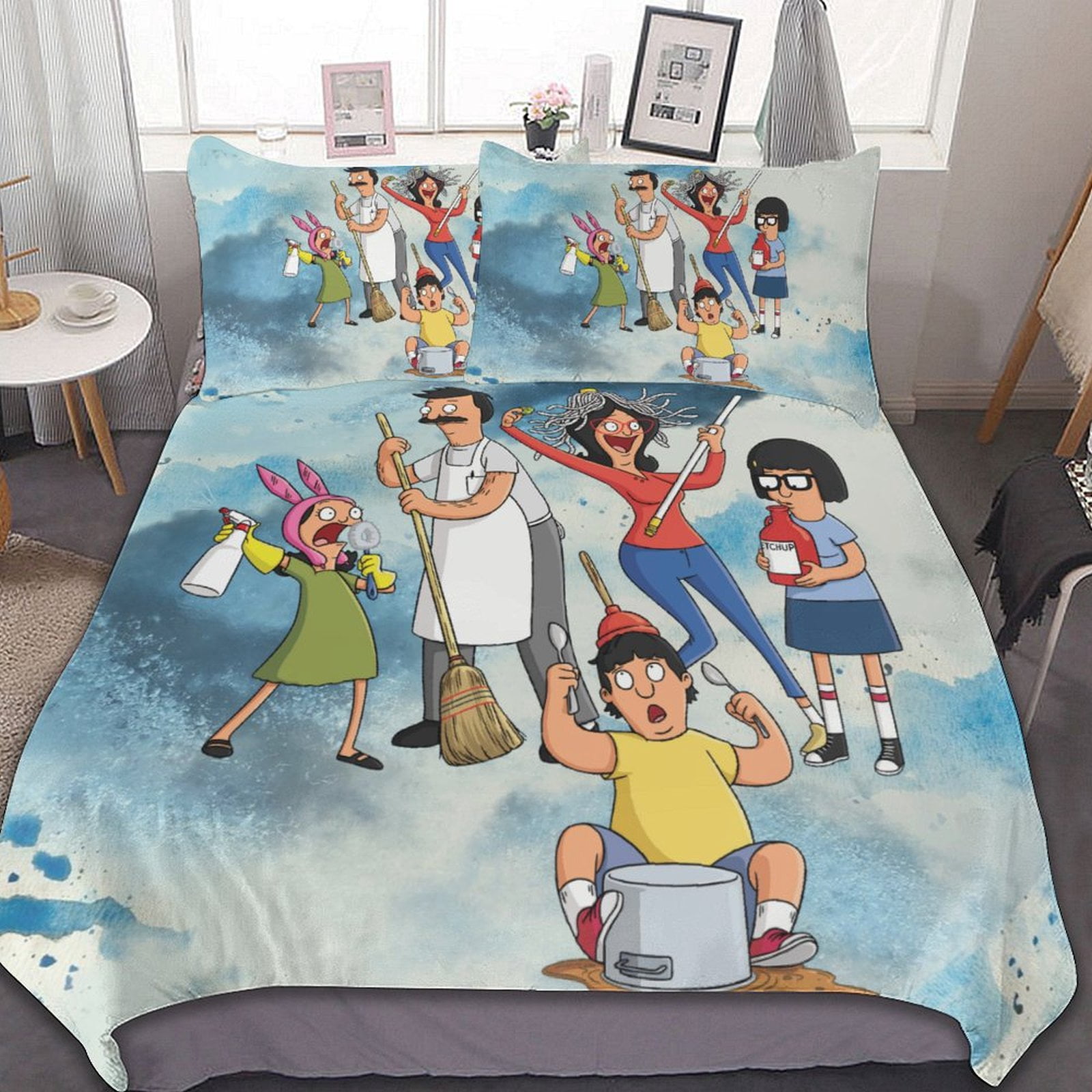 Family Cartoon Bob's Burgers 3 Piece Bedding Sets Decor Comforter Sets ...