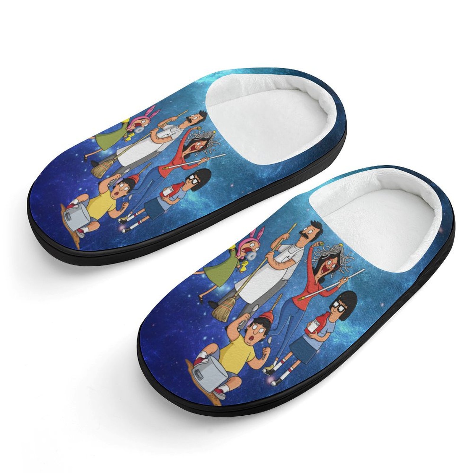 Family Cartoon Bob's Burgers Cotton Slippers For Kids Winter Warm Soft ...