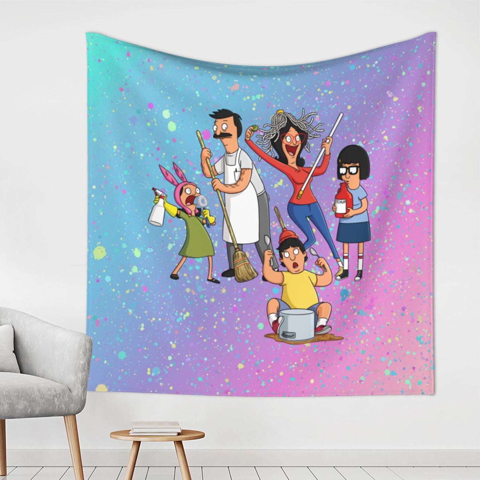 Family Cartoon Bob's Burgers Tapestry Decoration Luxury Wall Hanging ...