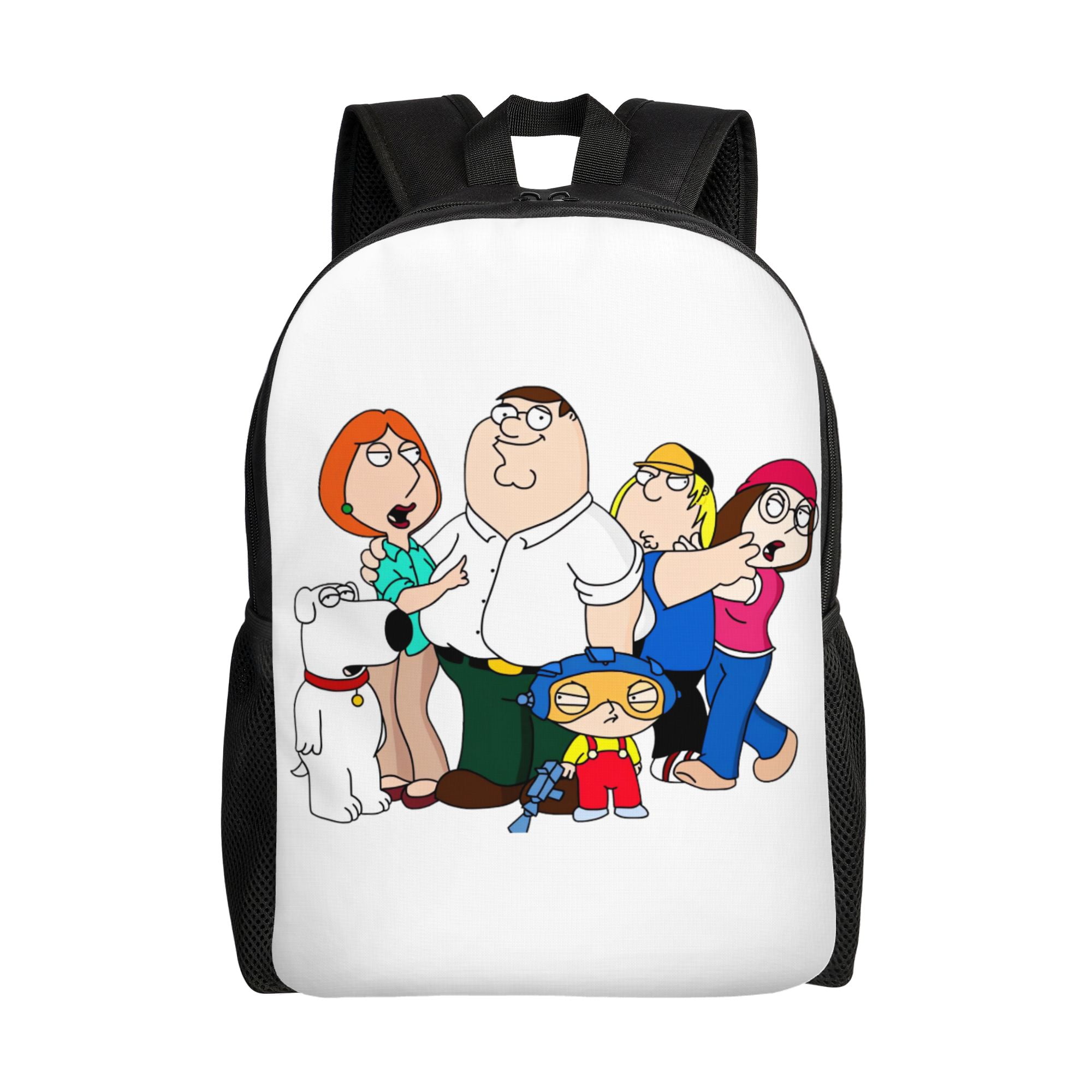 Family Cartoon Guy Backpack Casual Daypack Backpacks For Women Men ...
