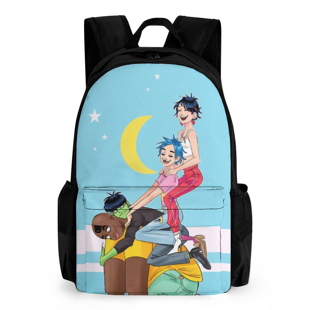 Family Cartoon Music Gorillaz Backpack Laptop Bag Student Satchel ...