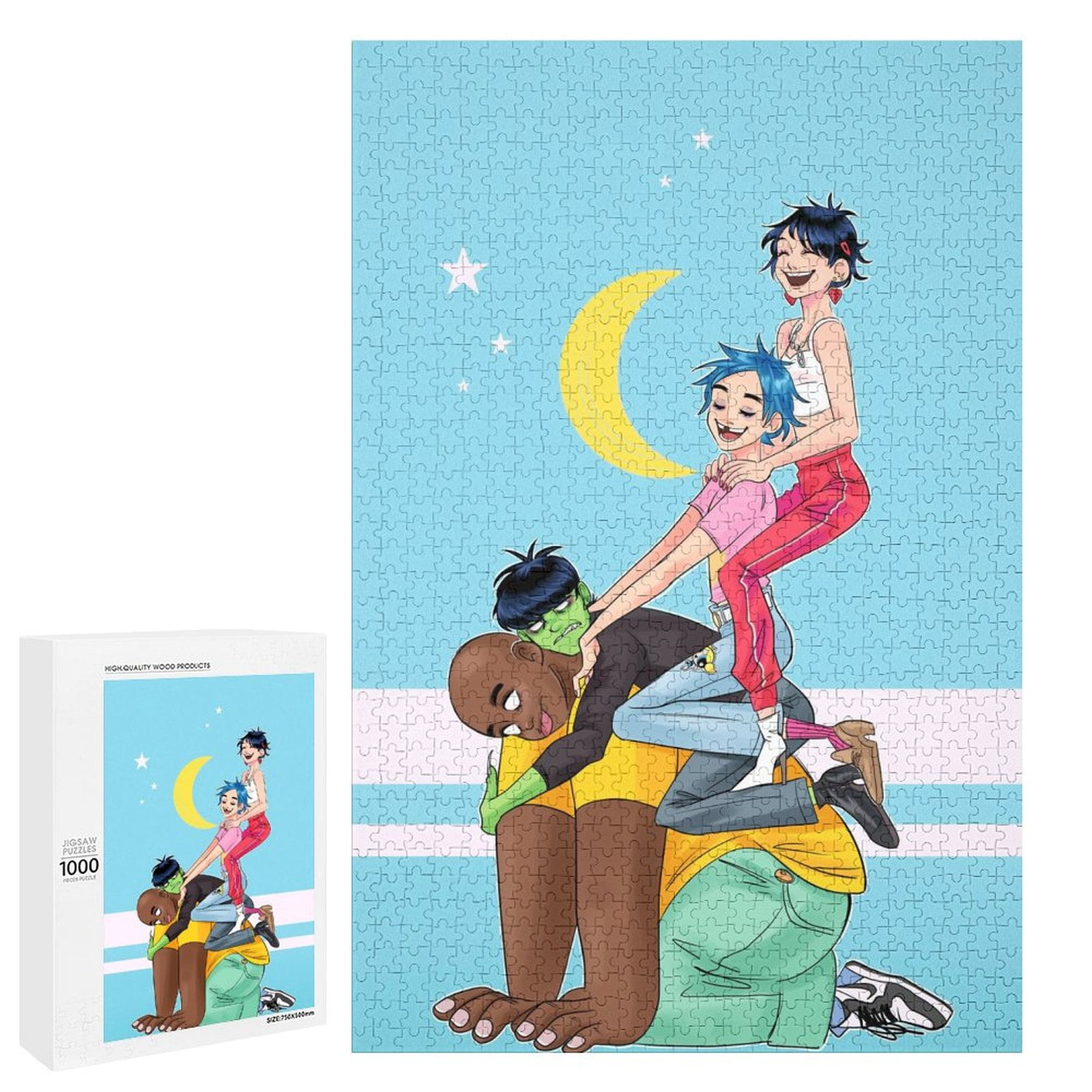 Family Cartoon Music Gorillaz Wooden Jigsaw Puzzles Accessories ...